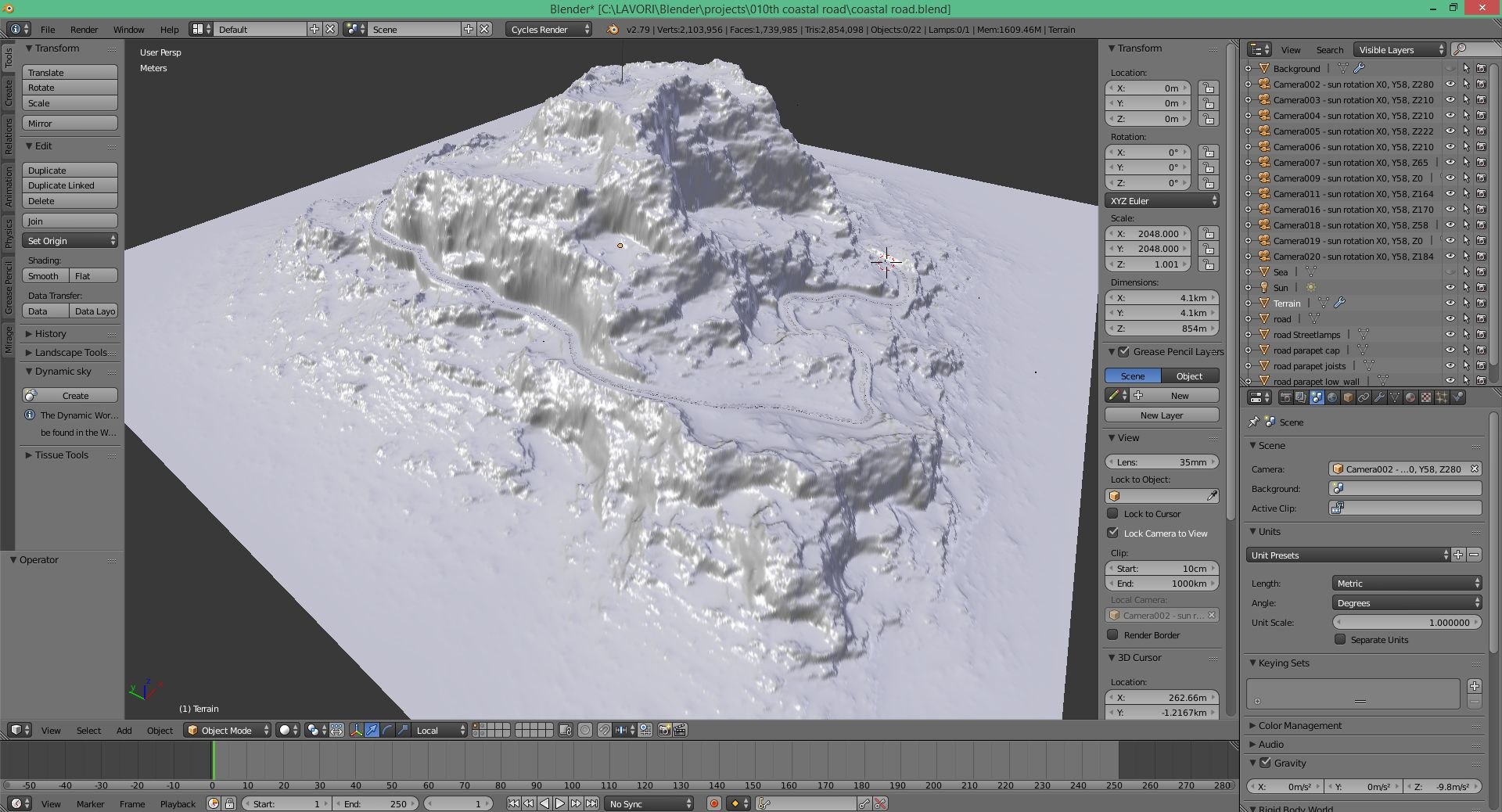 3D Scene Coast Road Blender - TurboSquid 1371198