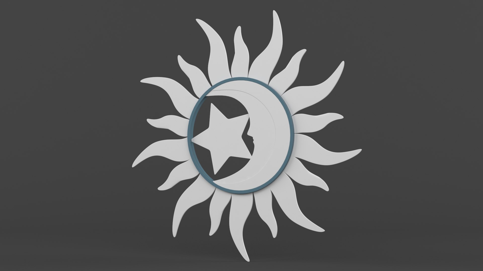 3D Sun Moon Wall Decoration Model - TurboSquid 2055316