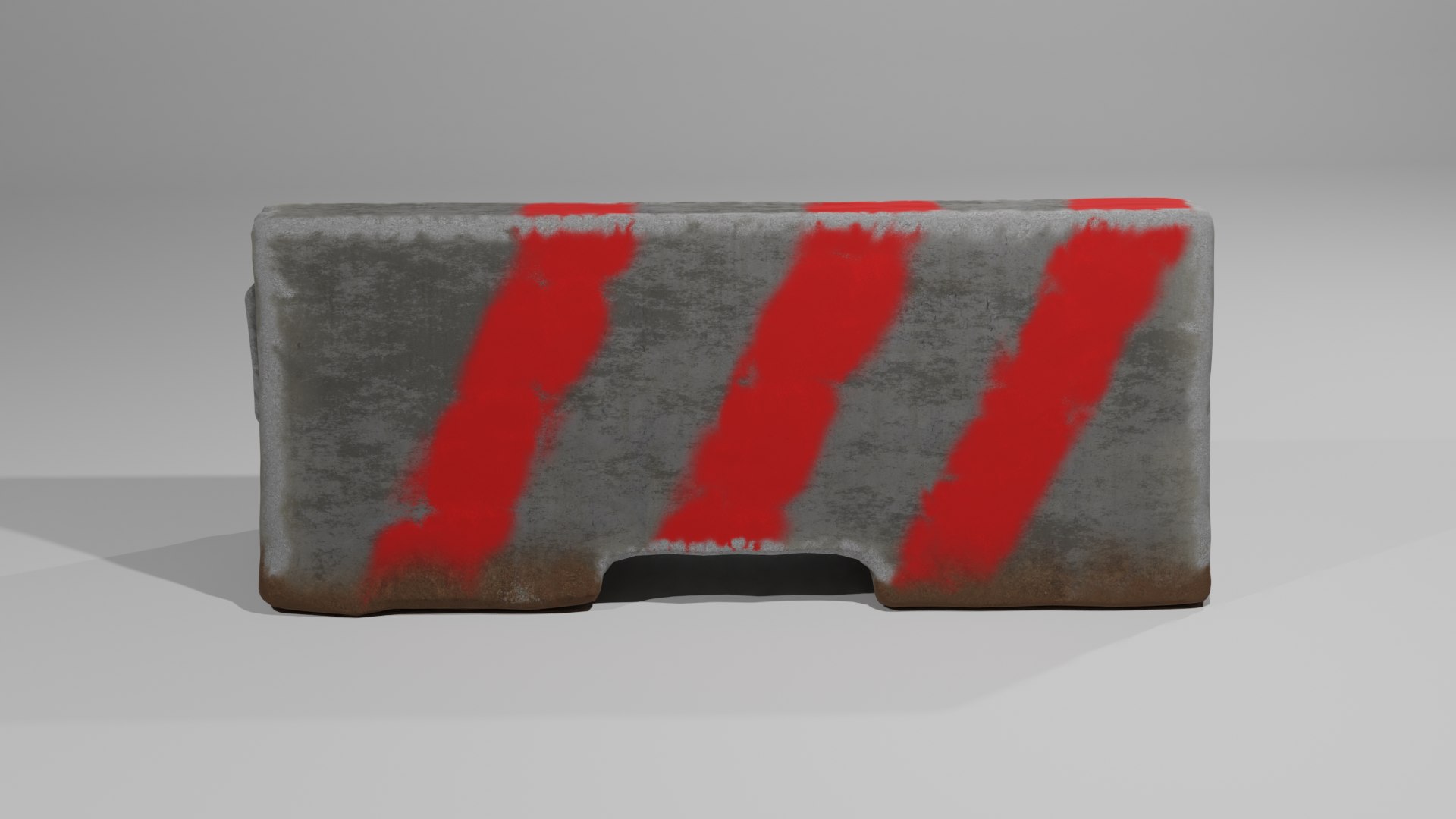 3D Concrete Barrier Model - TurboSquid 2027928