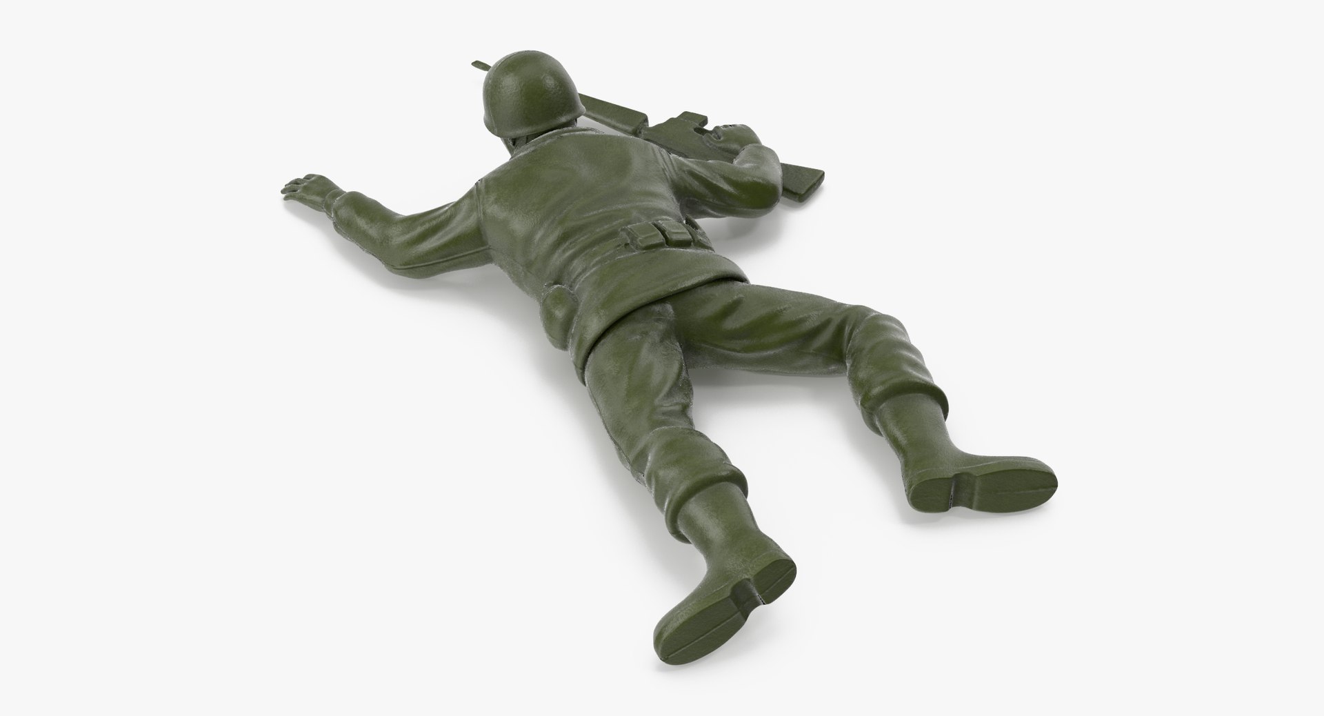 3d Plastic Toy Soldier Crawling Model