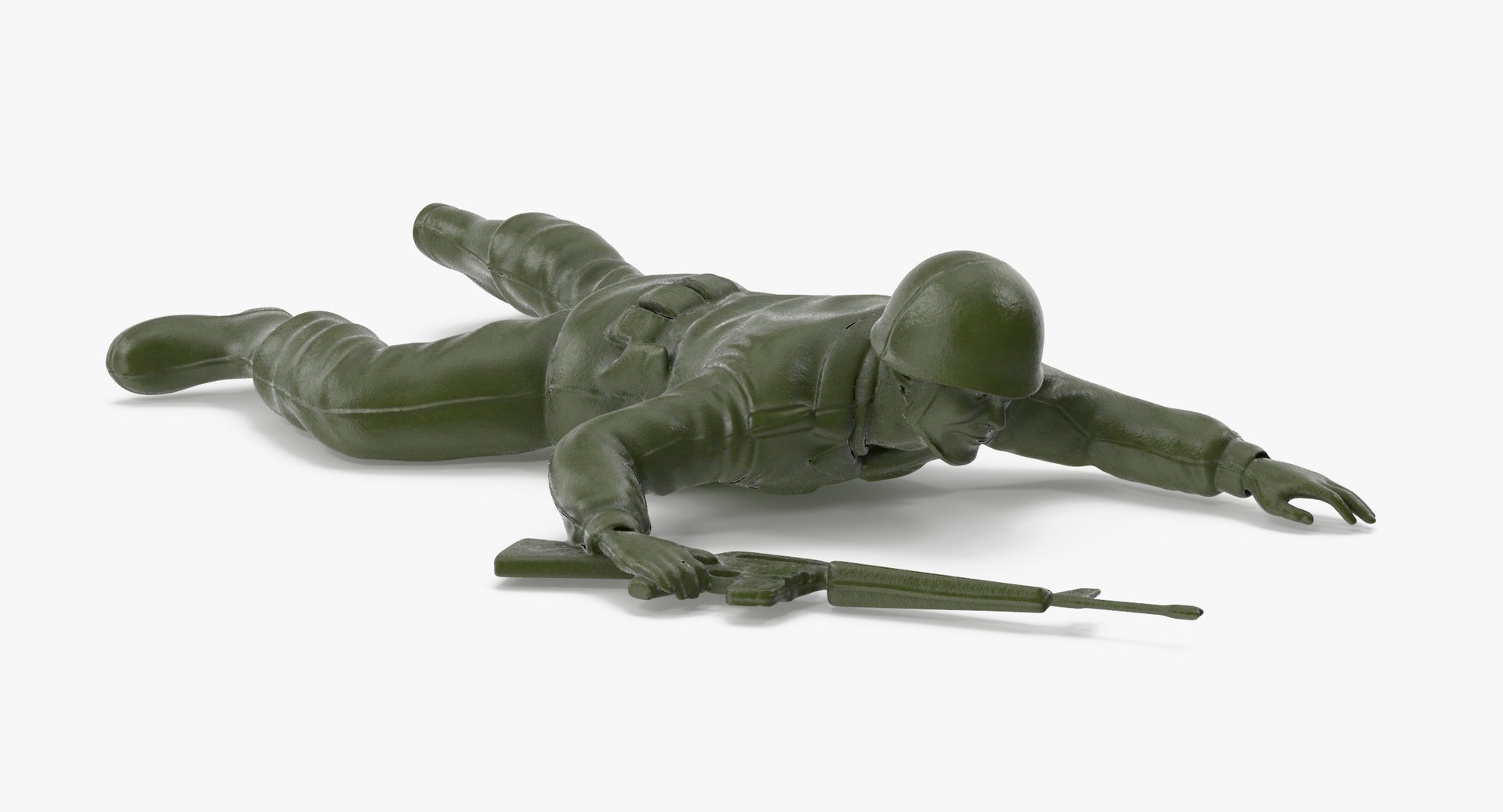 3d Plastic Toy Soldier Crawling Model