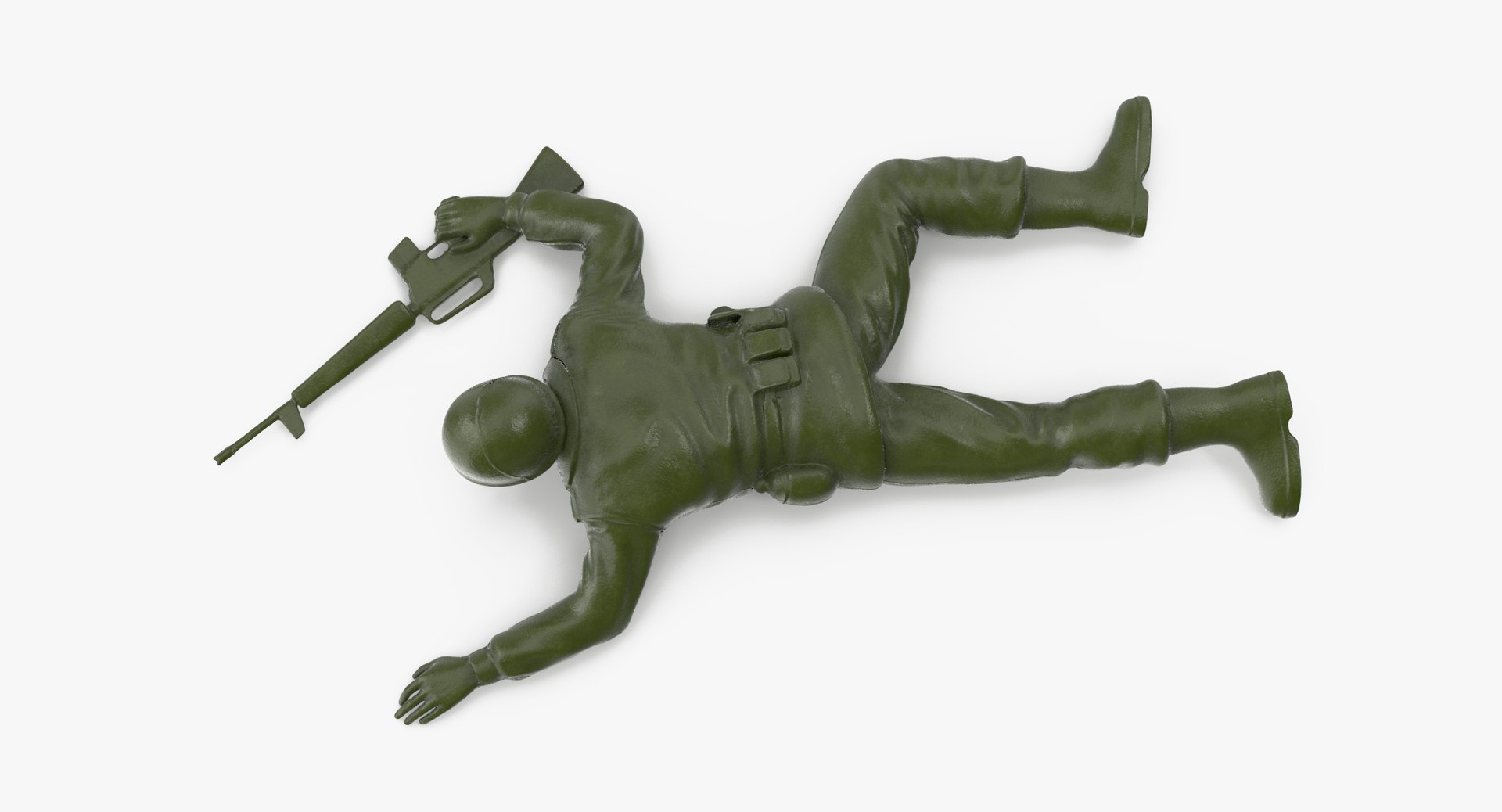 3d Plastic Toy Soldier Crawling Model