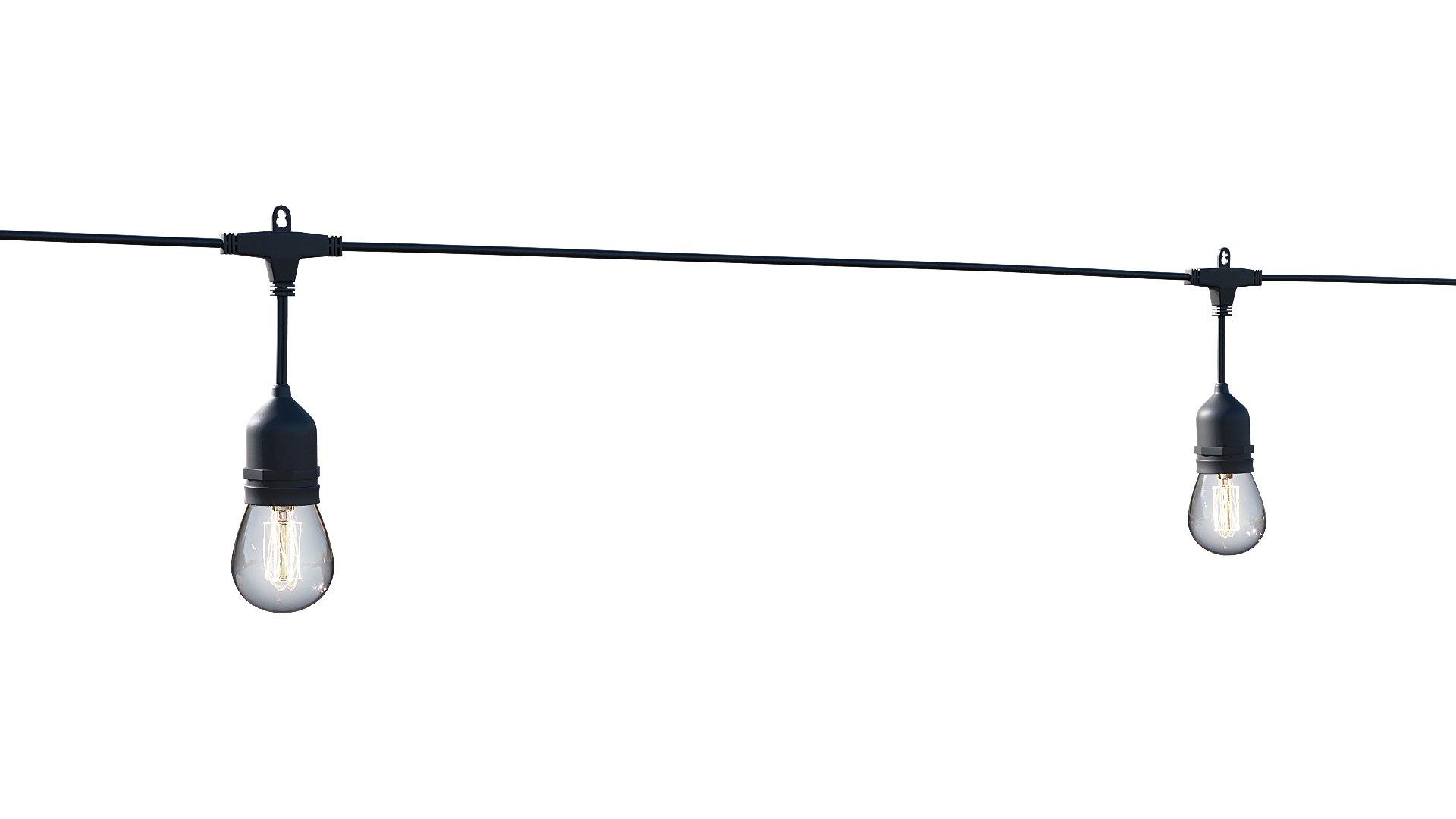 String Lights Edison Lamps Model - TurboSquid 1719324