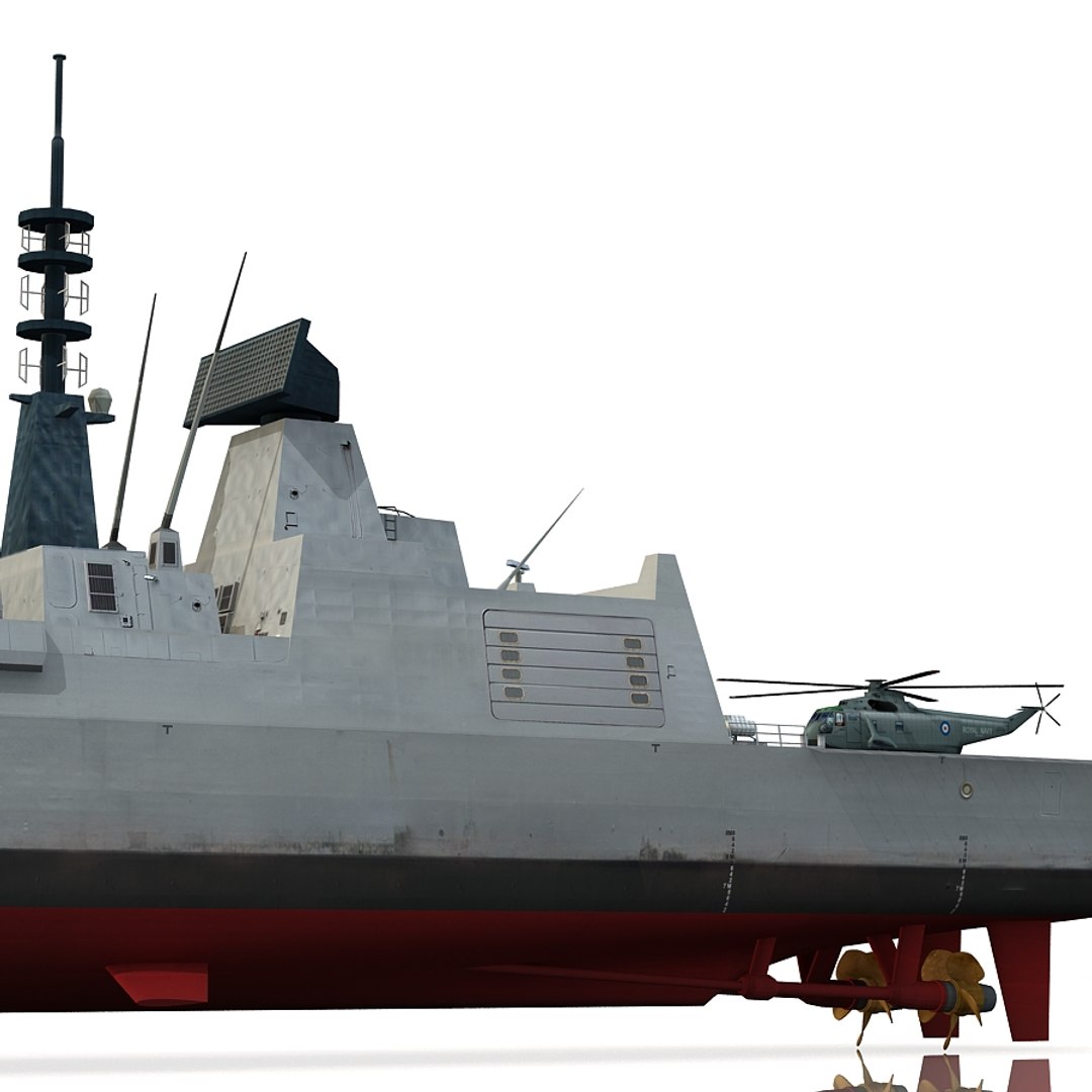 3d hms defender d36 type 45