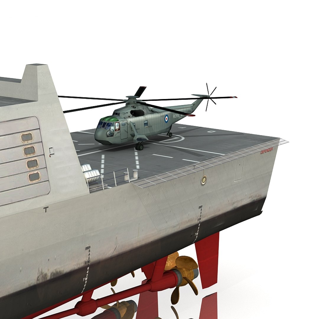 3d hms defender d36 type 45