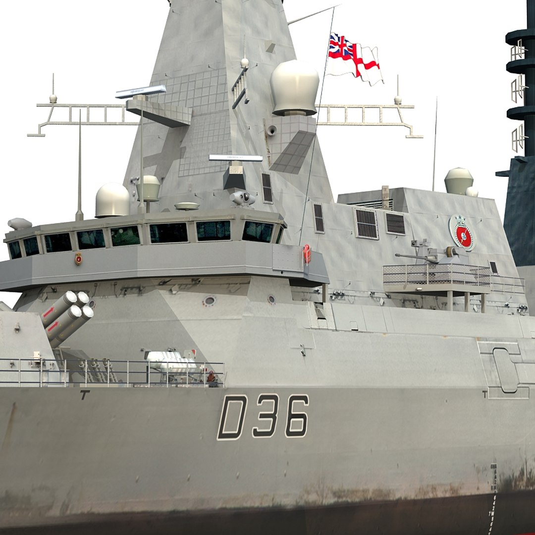 3d hms defender d36 type 45