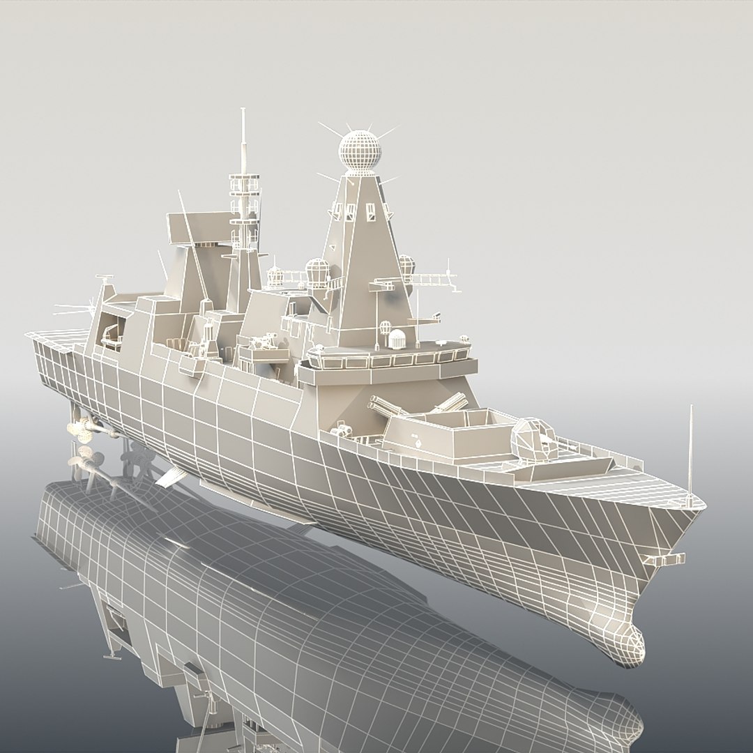 3d hms defender d36 type 45