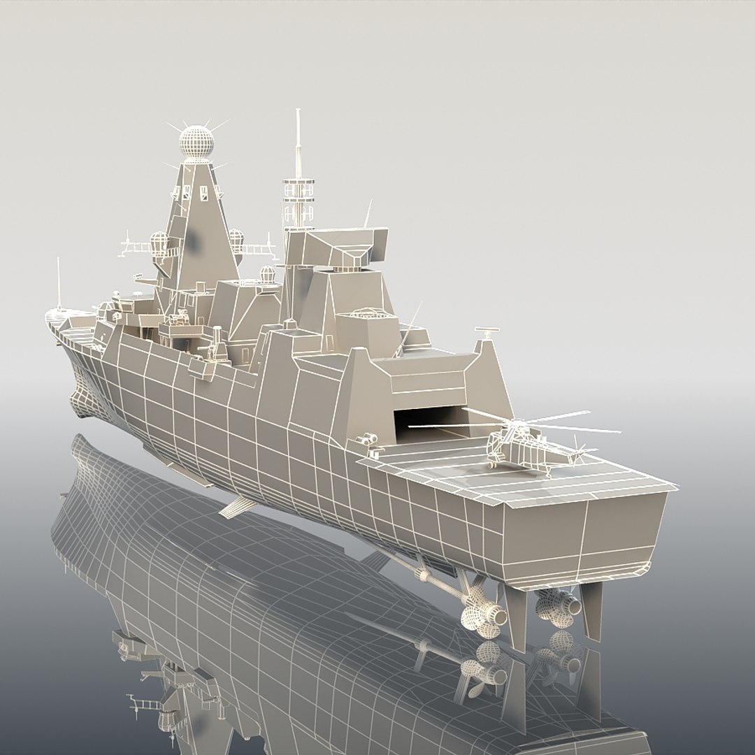 3d hms defender d36 type 45