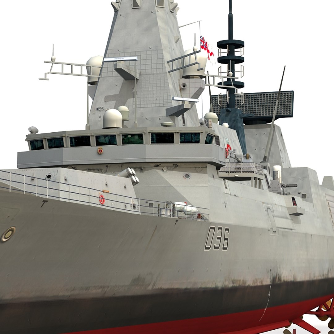 3d hms defender d36 type 45