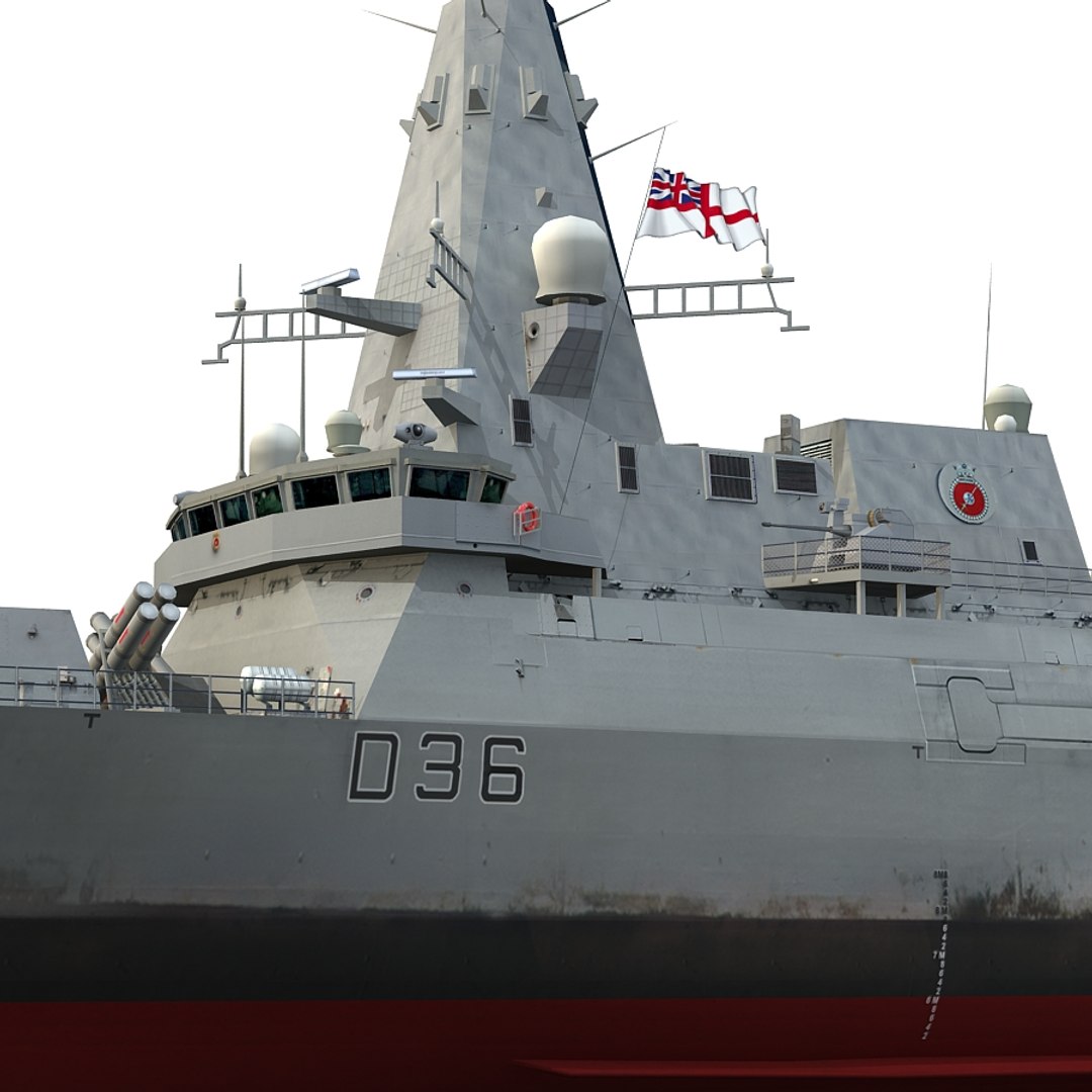 3d hms defender d36 type 45