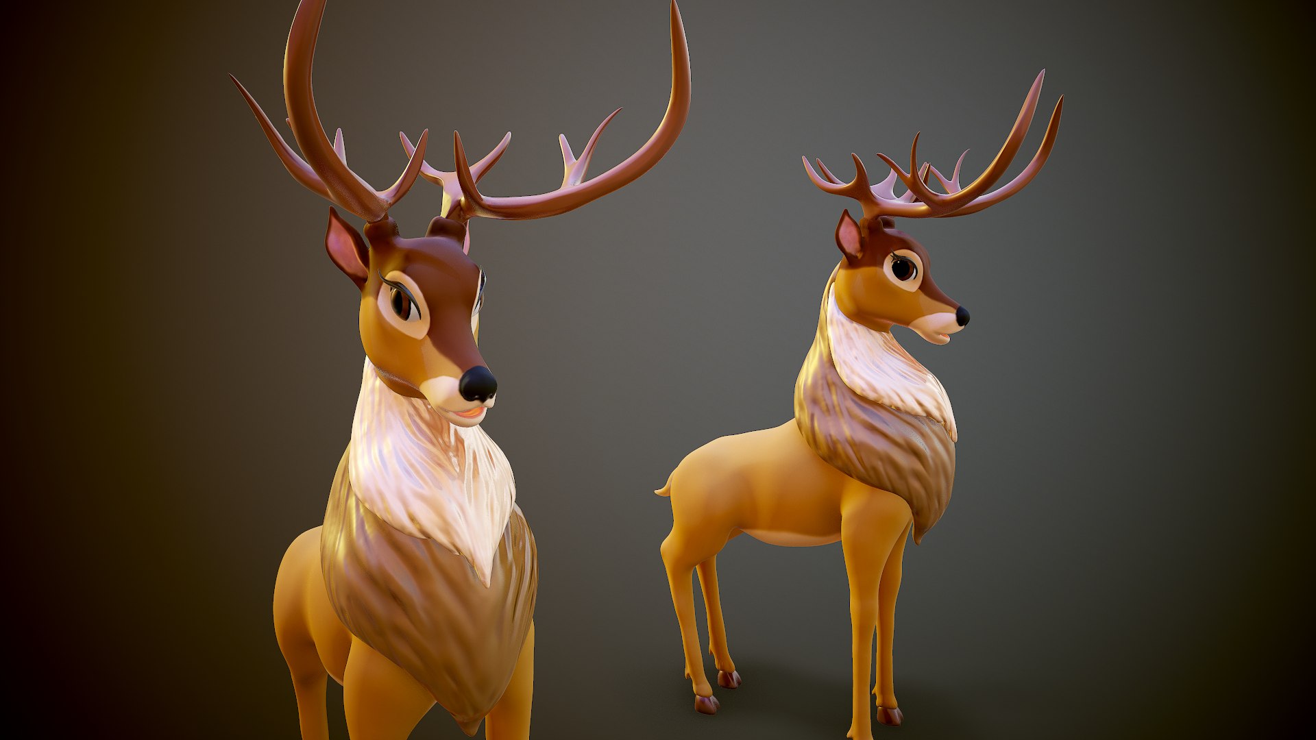 3D Art Deer Cartoon - TurboSquid 1631580