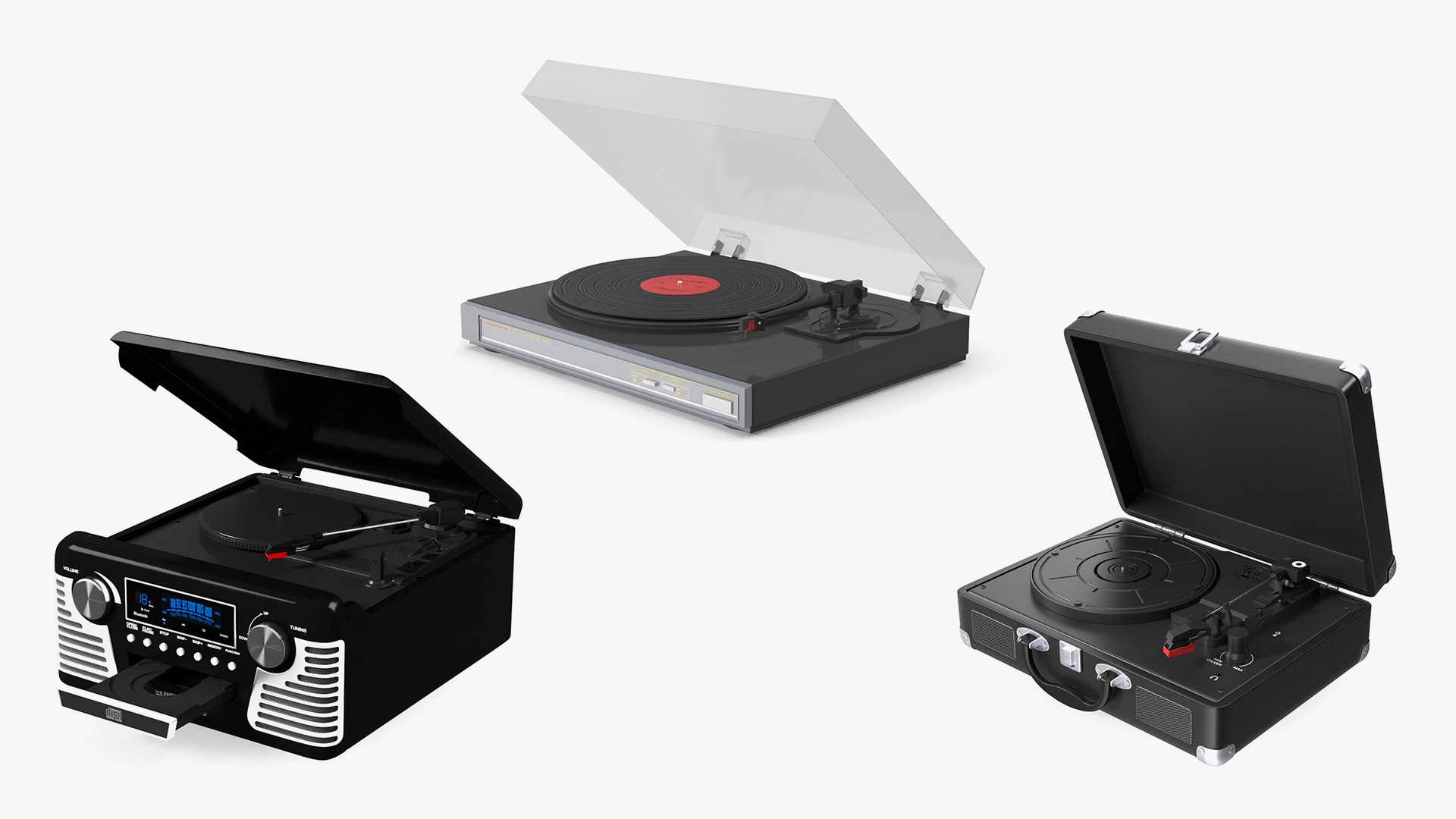 Retro Turntables Collection 3D Model - TurboSquid 2177625