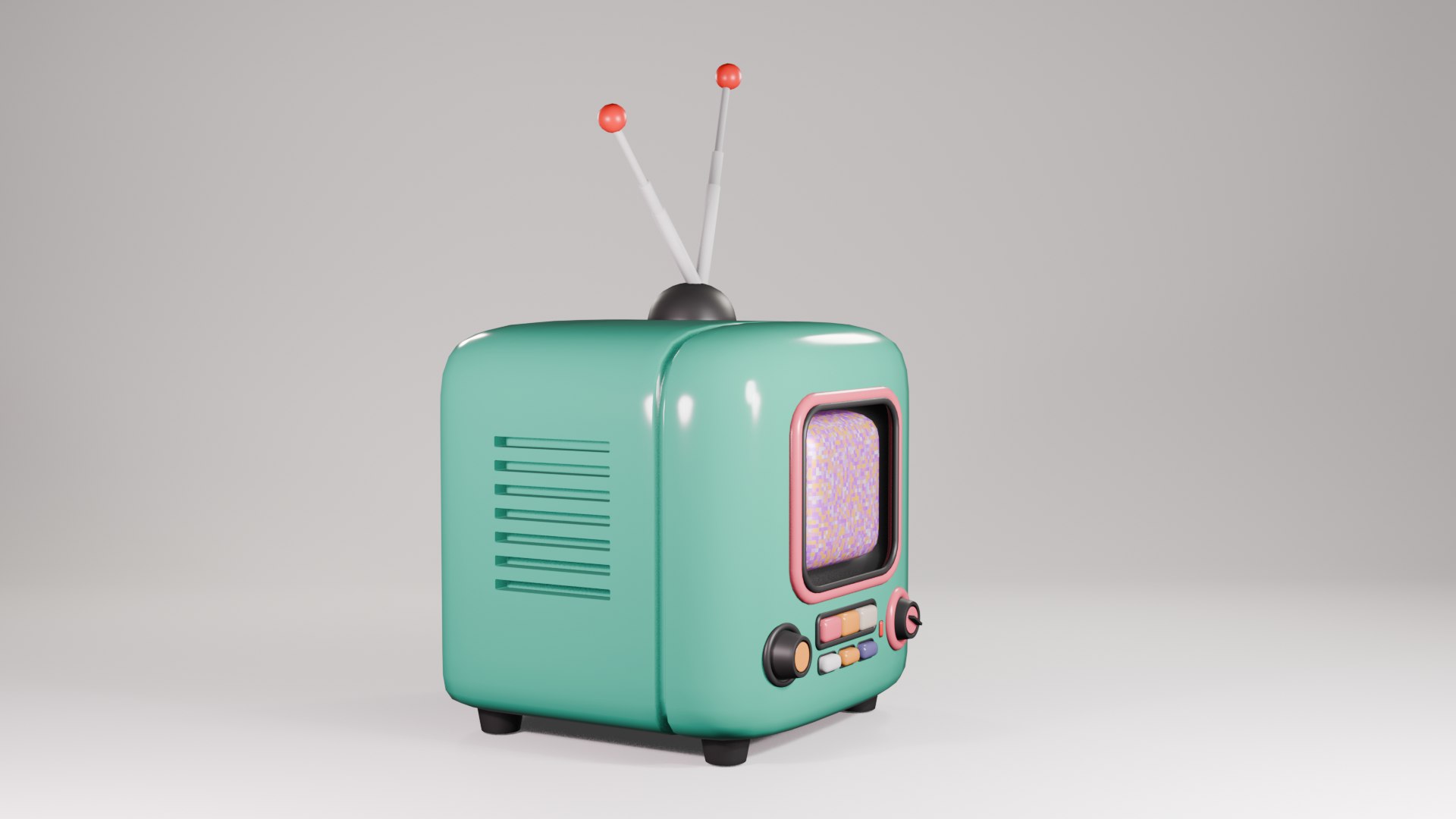 Retro TV Cartoon Style Model - TurboSquid 2375974