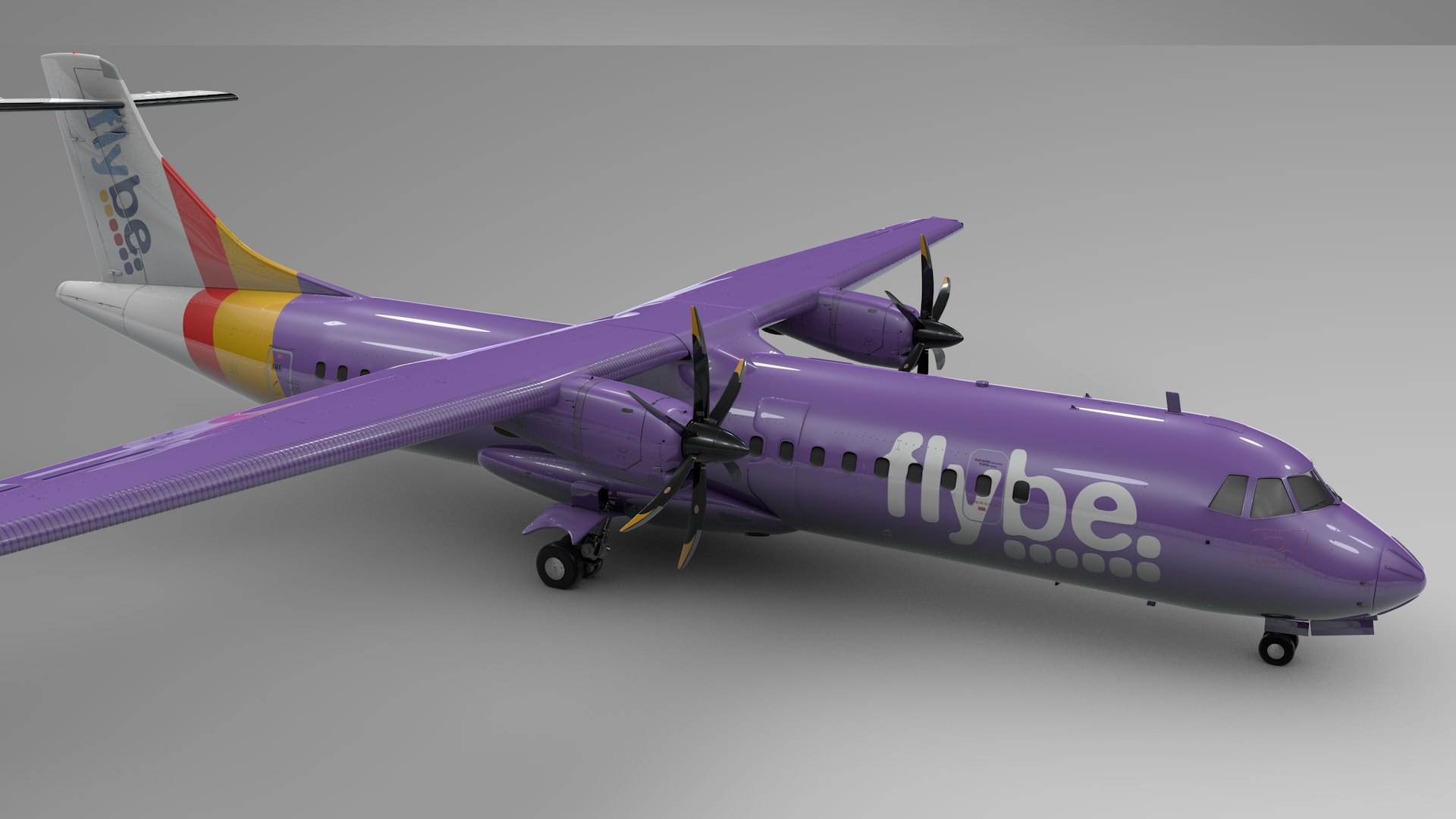 3D ATR 72 FLYBE L1876 - TurboSquid 1984354