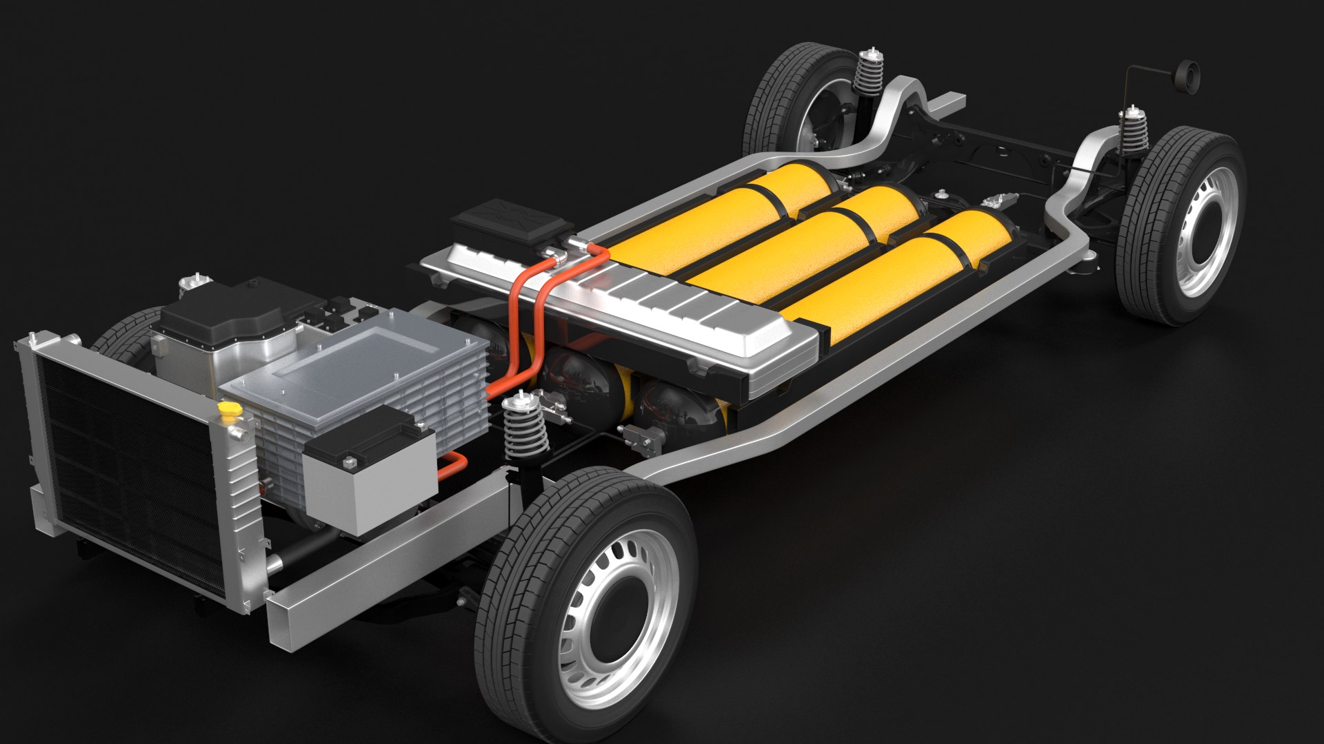 Hydrogen Fuel Cell Van Chassis 3D - TurboSquid 1786760