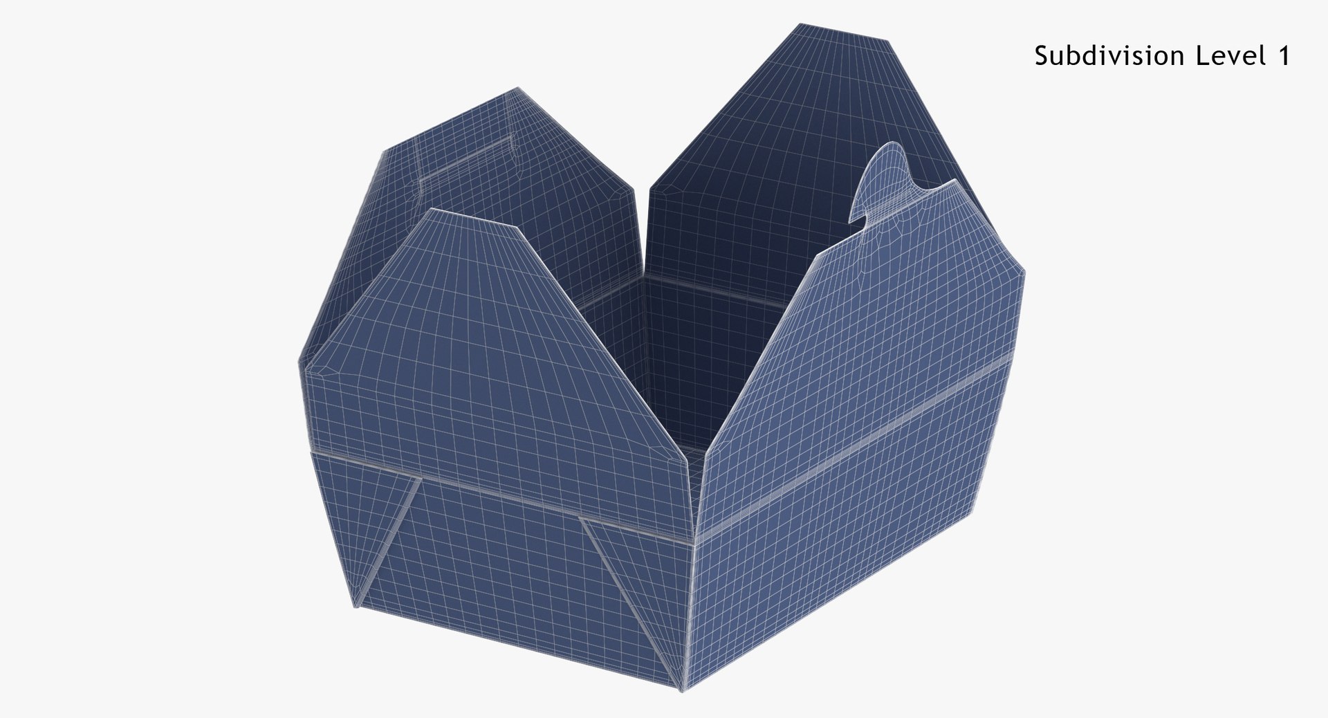 3D Model Chinese Food Box 03 Open - TurboSquid 2118805