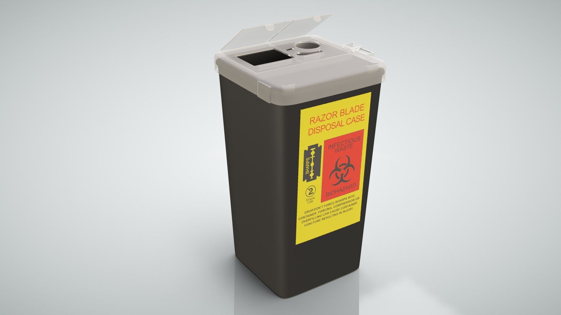 3D Model Tattoo Medical Sharp Bin - TurboSquid 1708852