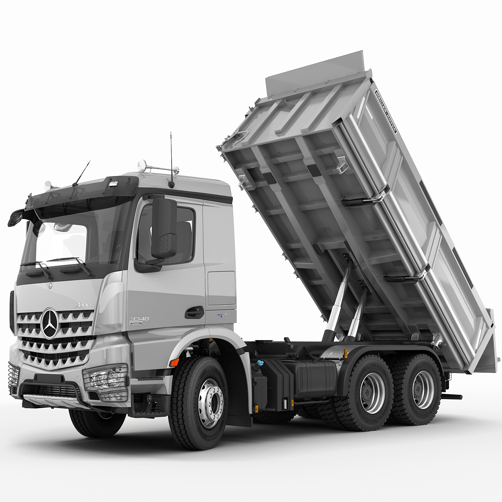 arocs 6x4 tipper 3d model
