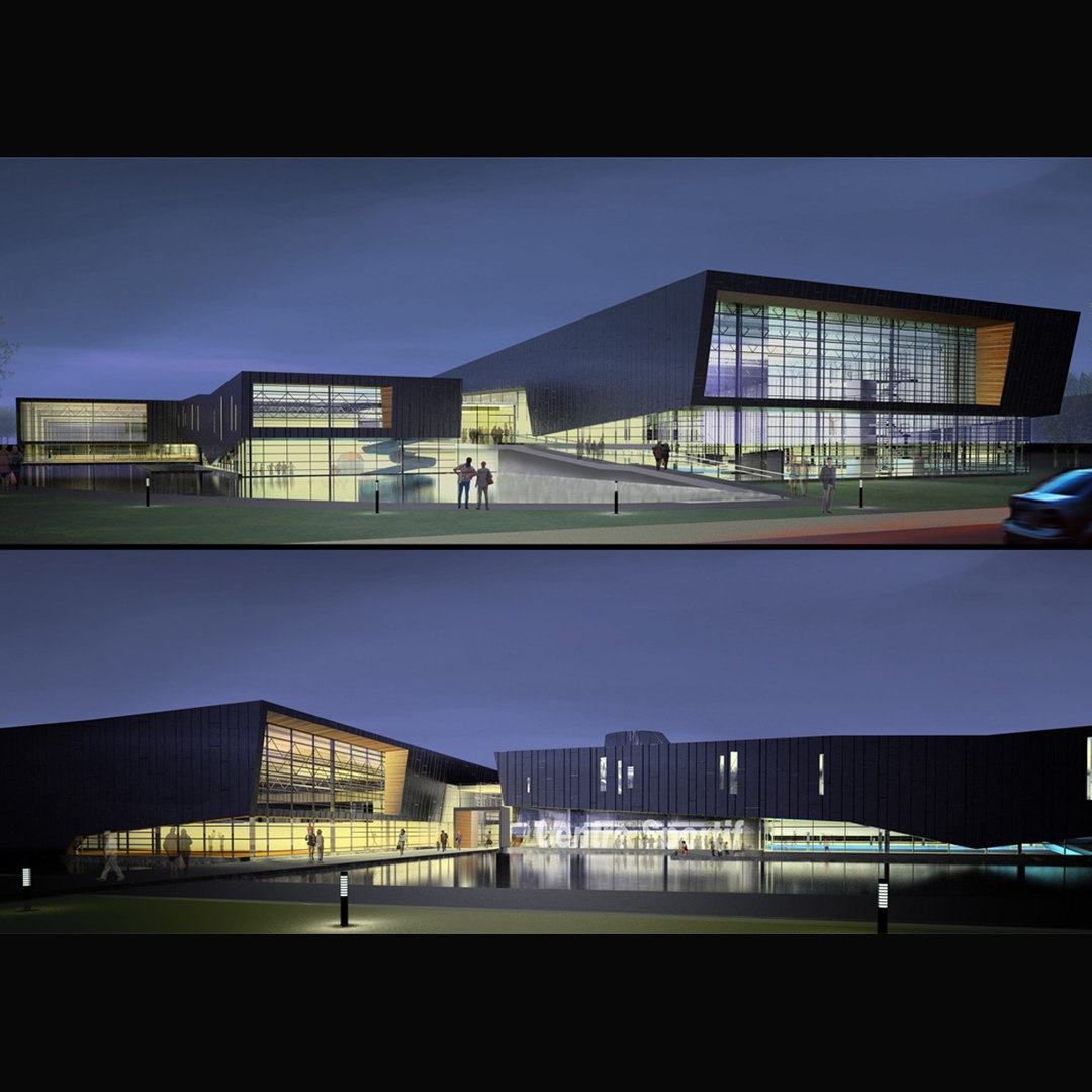 Sports Arena Complex Centre 3d 3ds