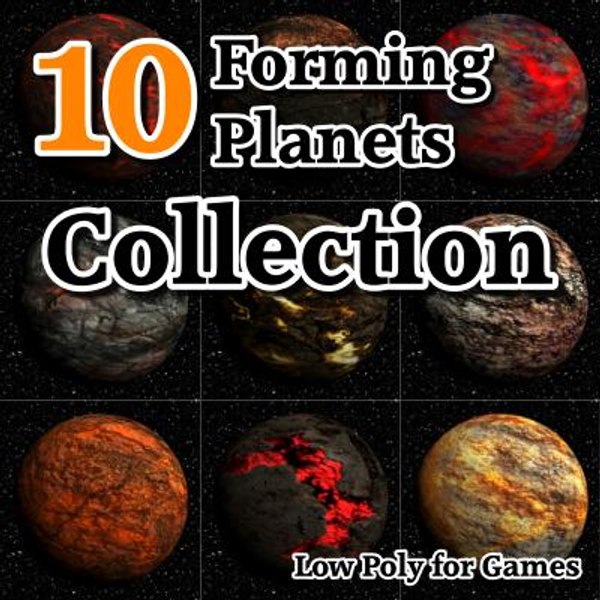 10 forming planets 3d model