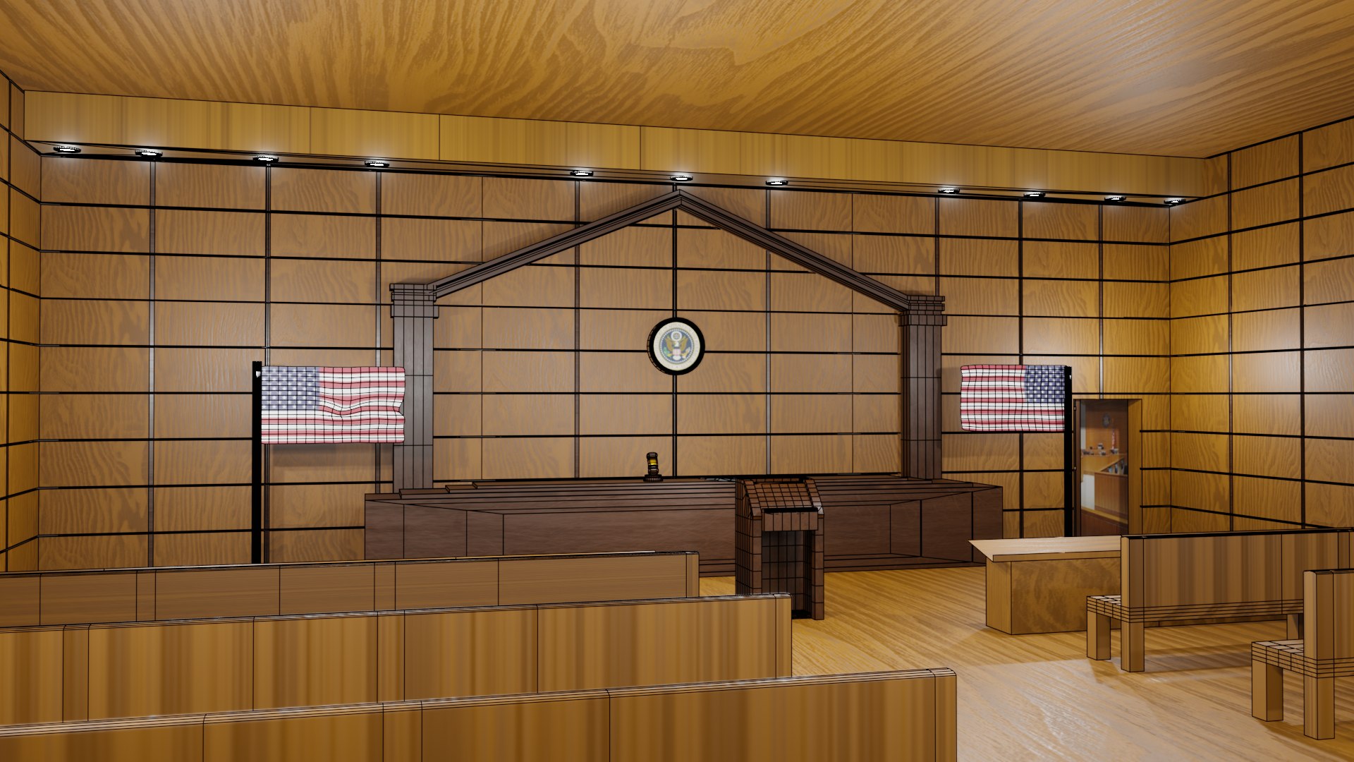 Court Of Law 3D Model - TurboSquid 1735693