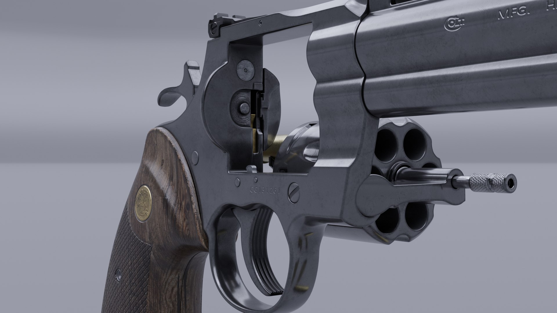 3D Colt Python 357 6 Inch Polished - TurboSquid 2035819