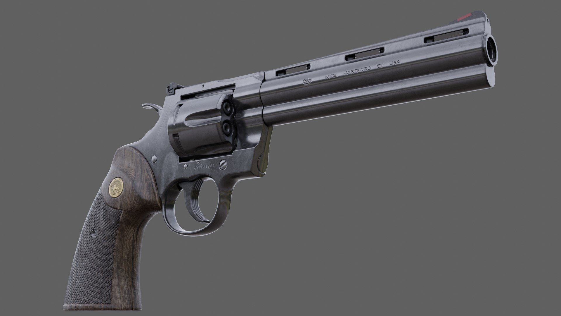 3D Colt Python 357 6 Inch Polished - TurboSquid 2035819