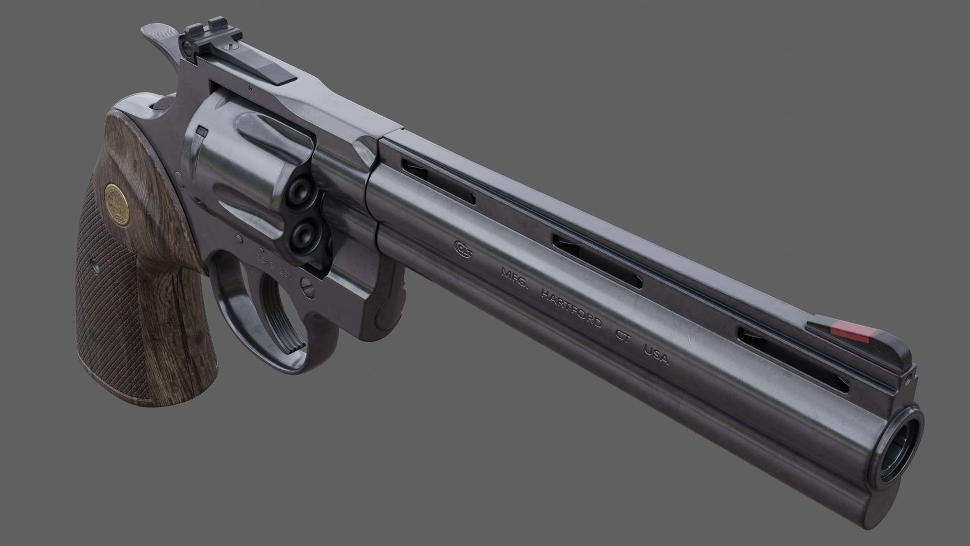 3D Colt Python 357 6 Inch Polished - TurboSquid 2035819