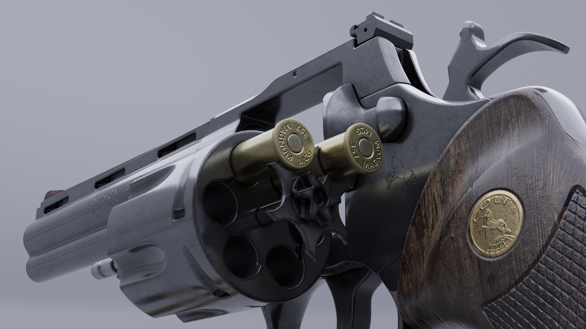 3D Colt Python 357 6 Inch Polished - TurboSquid 2035819