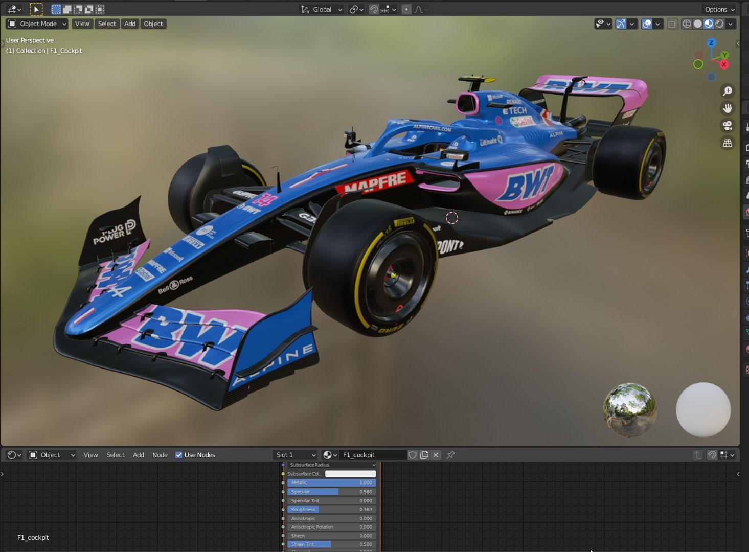 F1 Alpine A522 2022 3D Model - TurboSquid 1871649