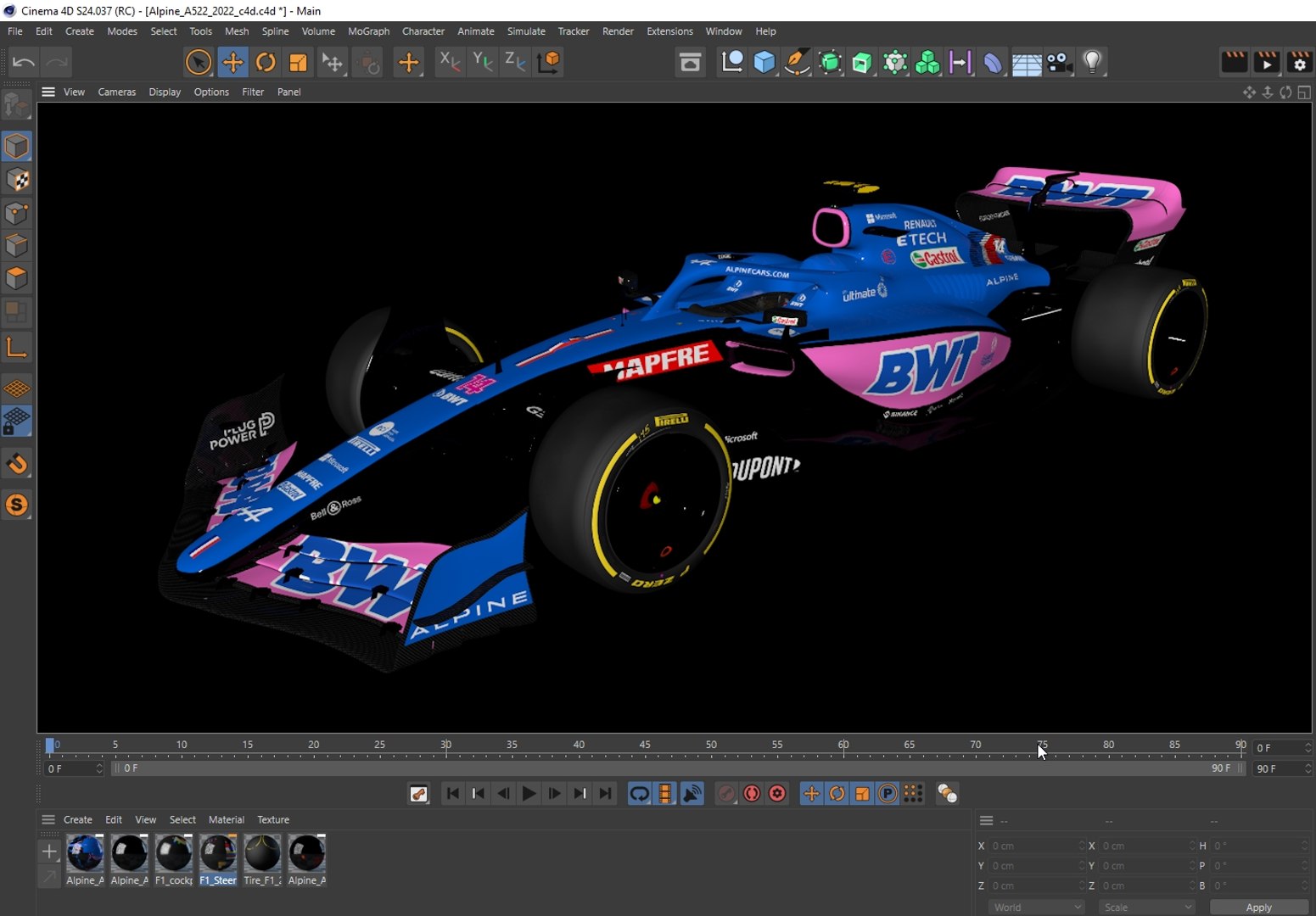 F1 Alpine A522 2022 3D Model - TurboSquid 1871649