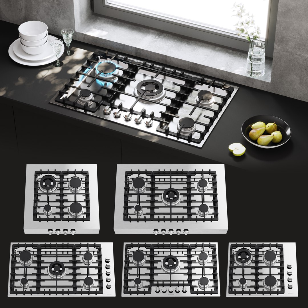 Barazza gas cooktops model - TurboSquid 1235186