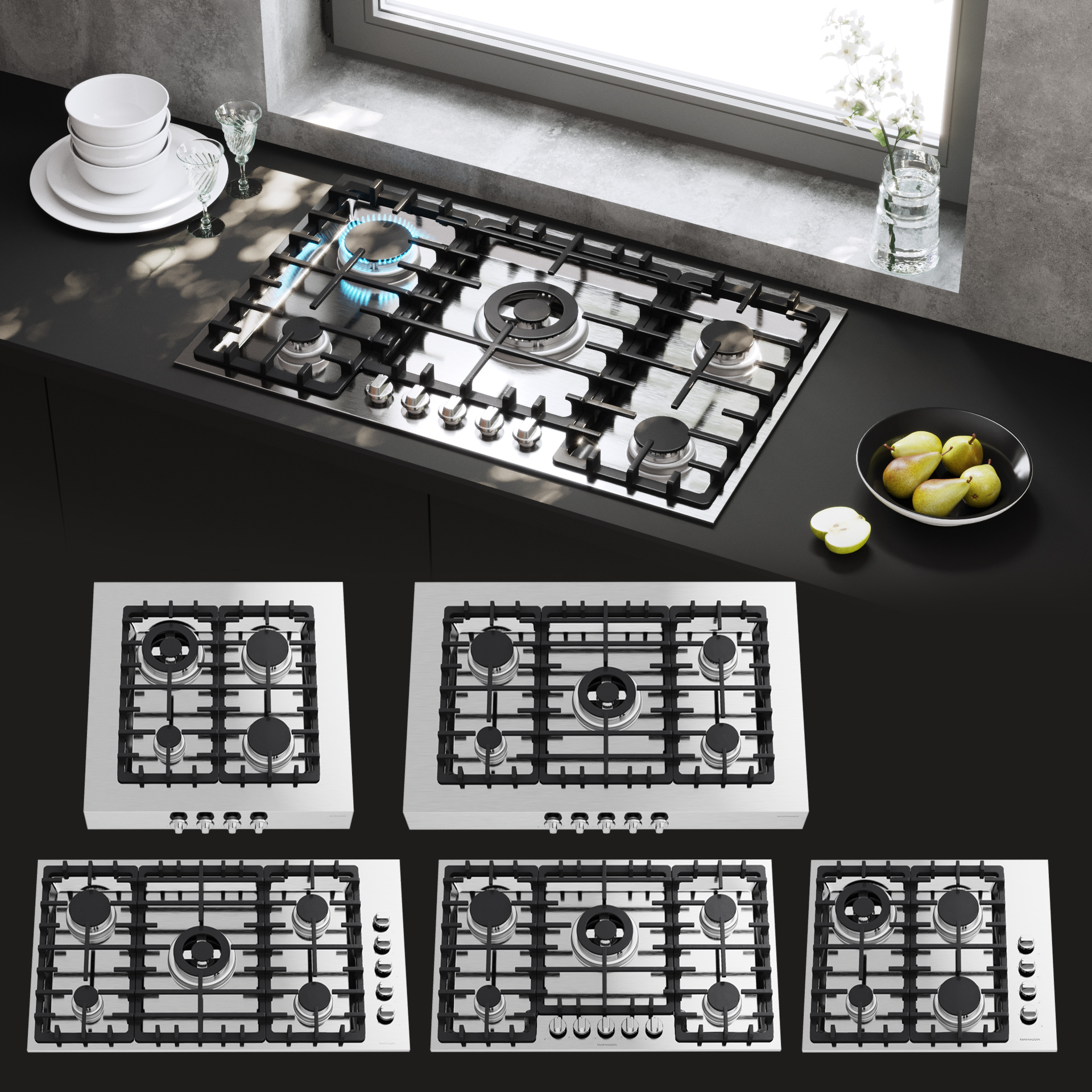 Barazza gas cooktops model - TurboSquid 1235186