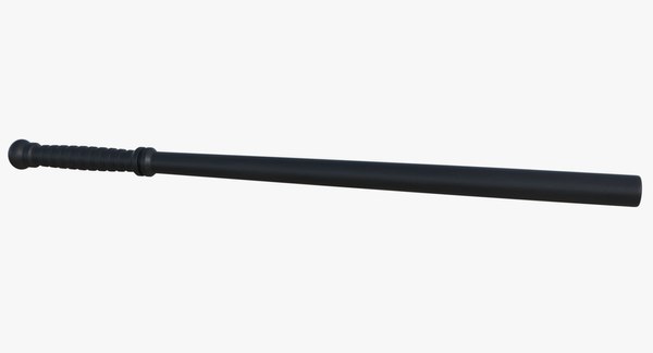 3d subdivision police baton model
