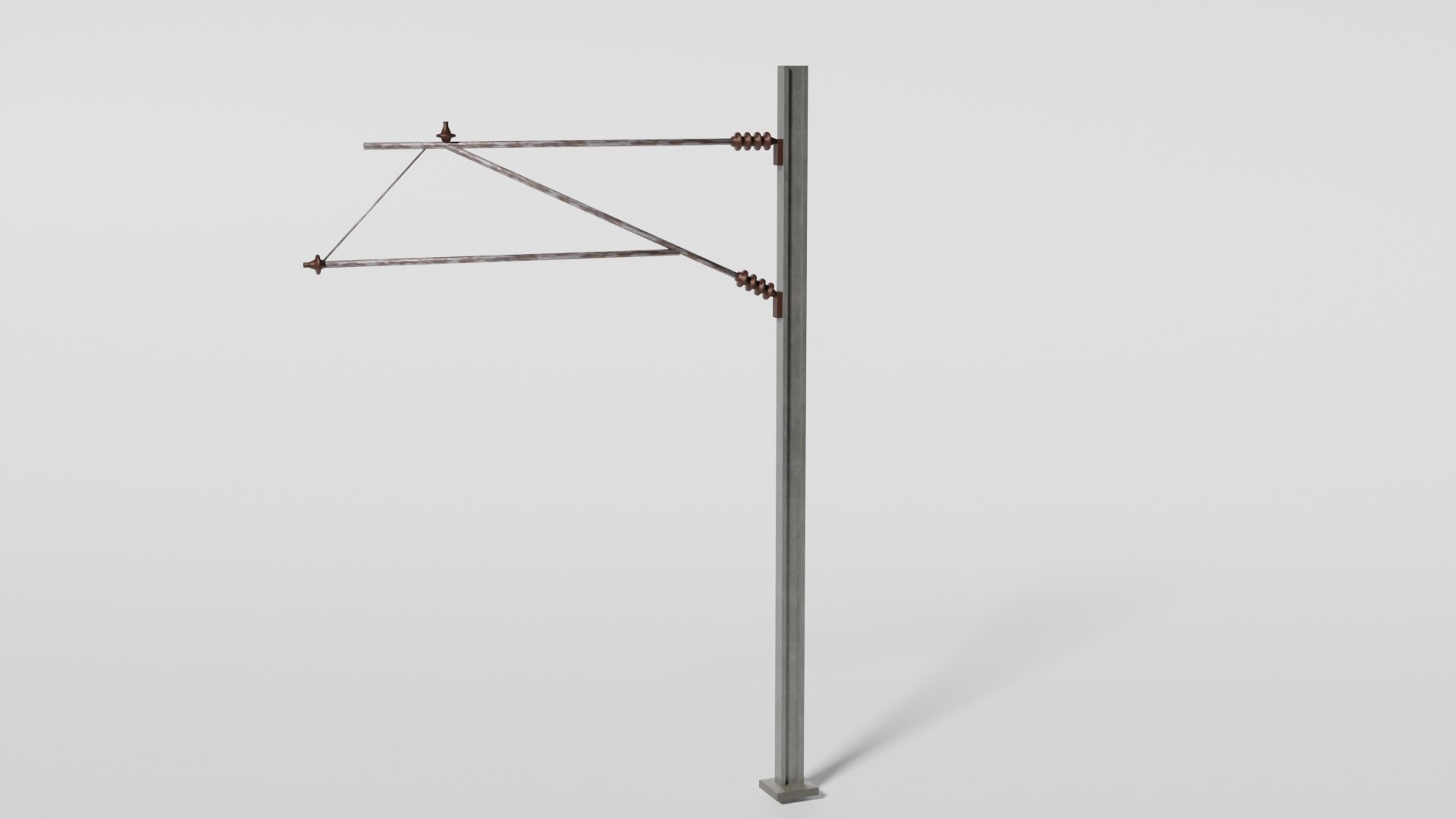 3D Model British Catenary Wire Mast - TurboSquid 2051266