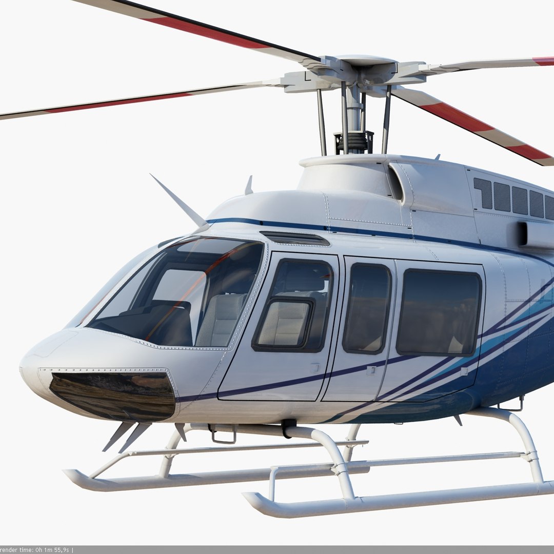 Bell 407 Helicopter 3d Model