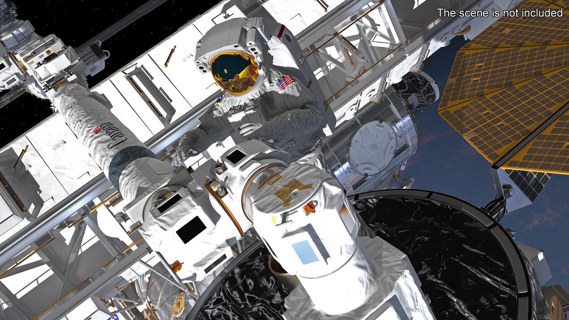 Spacesuit Extravehicular Mobility Unit EMU Rigged For Cinema 4D 3D ...