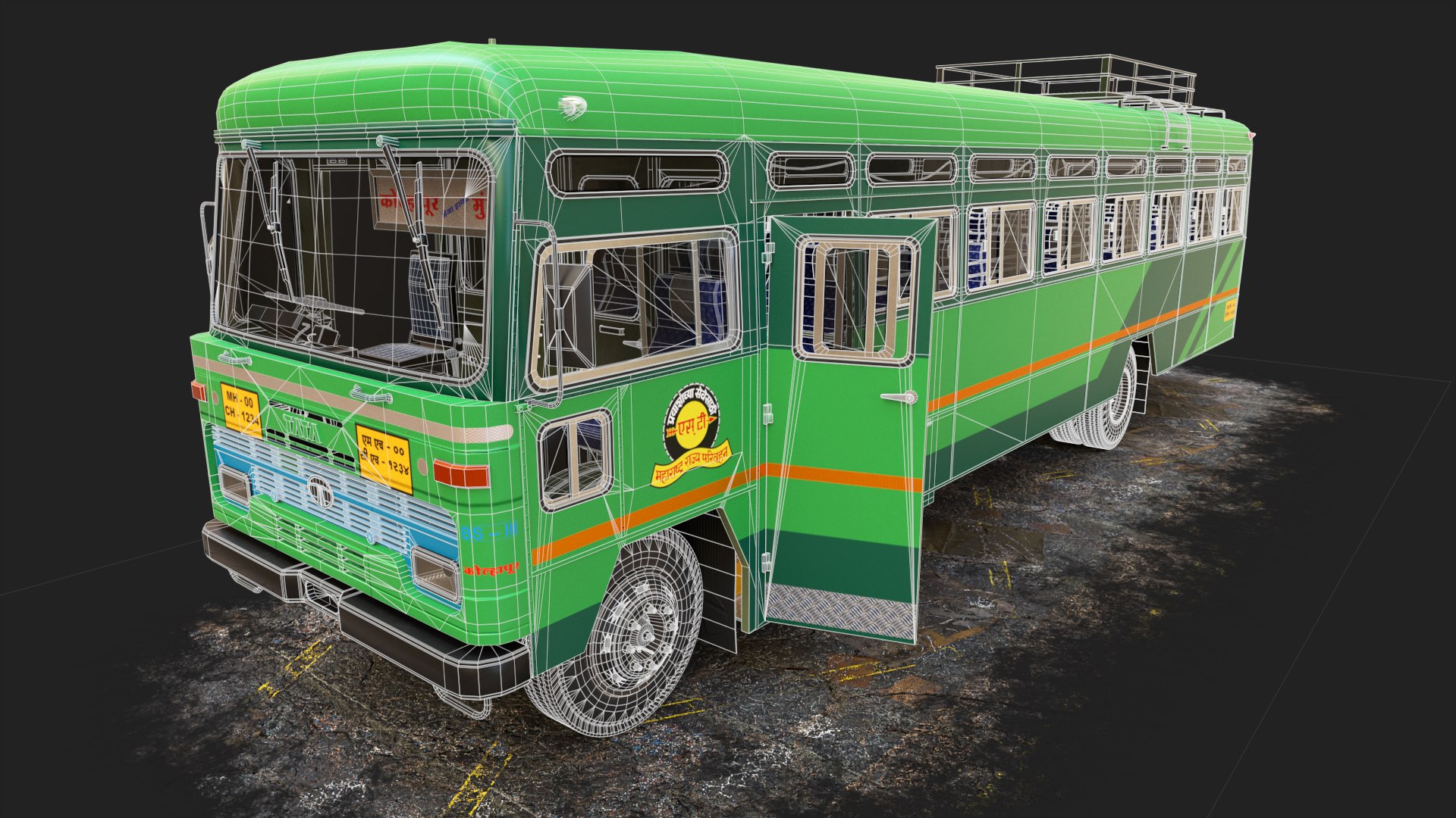3D Indian ST Bus Collection Of 5 - TurboSquid 2209765