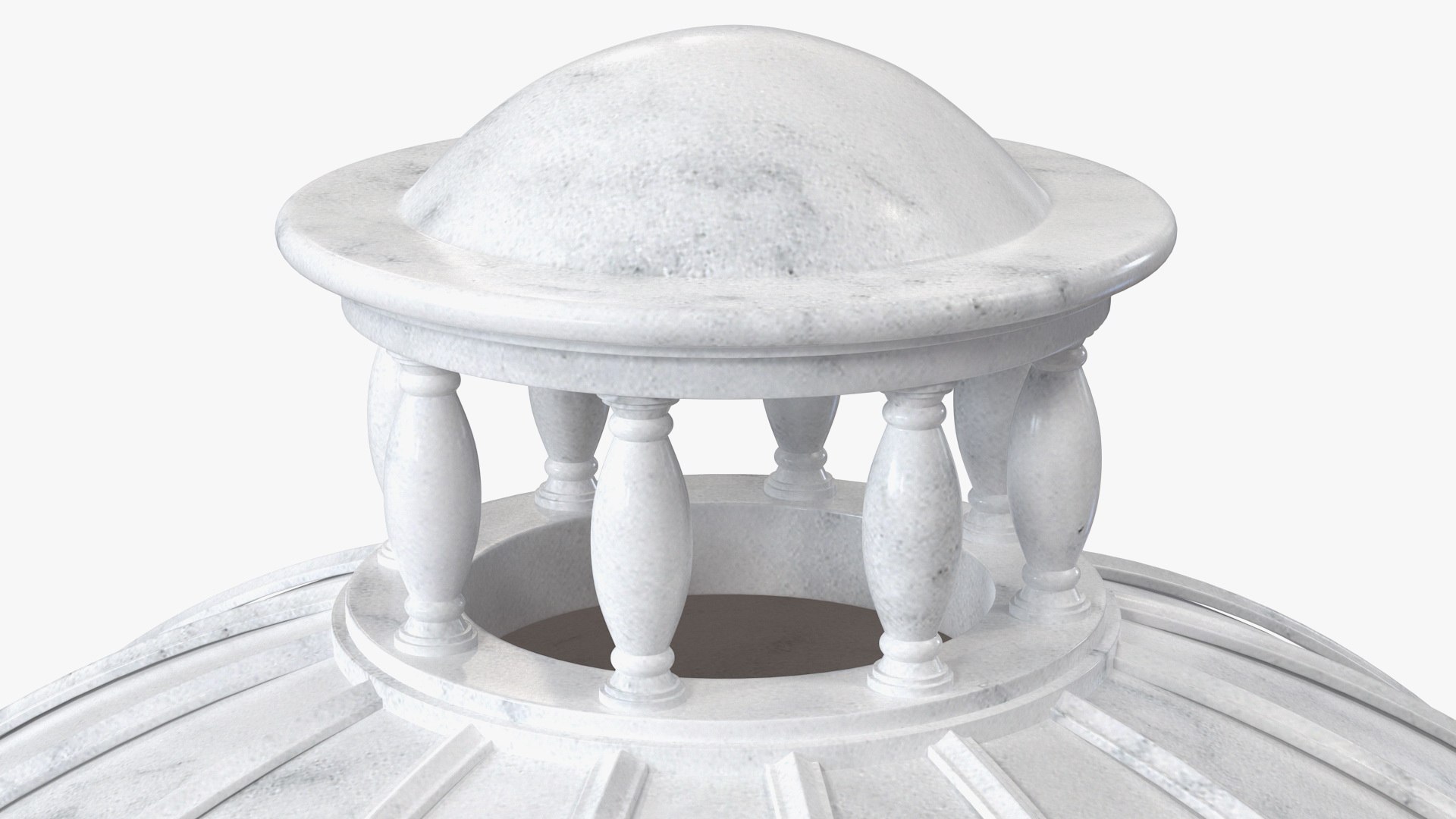 3D Antique Marble Dome Model - TurboSquid 1610819