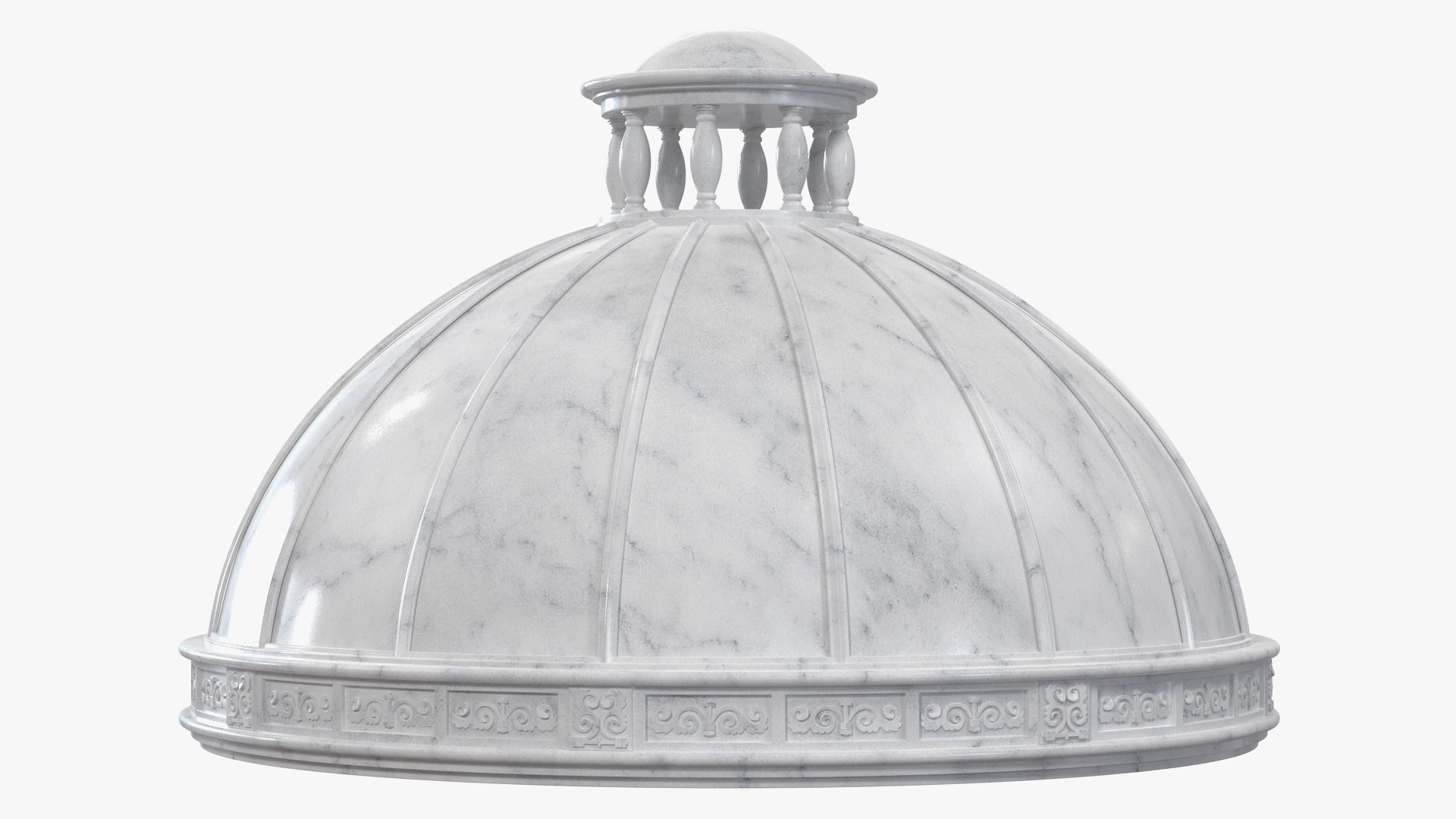 3D Antique Marble Dome Model - TurboSquid 1610819