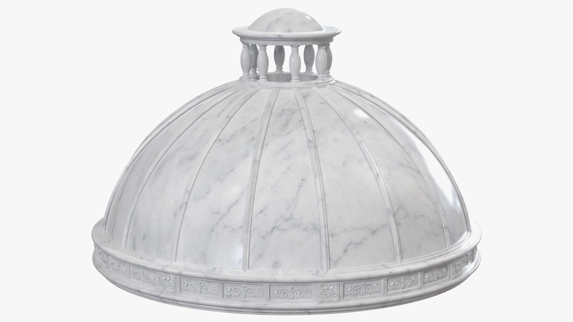 3D antique marble dome model - TurboSquid 1610819