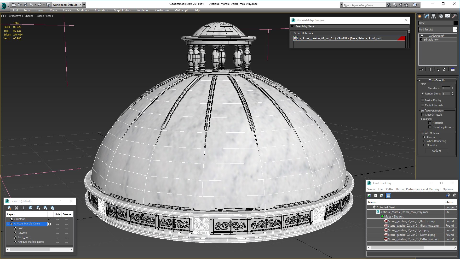 3D antique marble dome model - TurboSquid 1610819