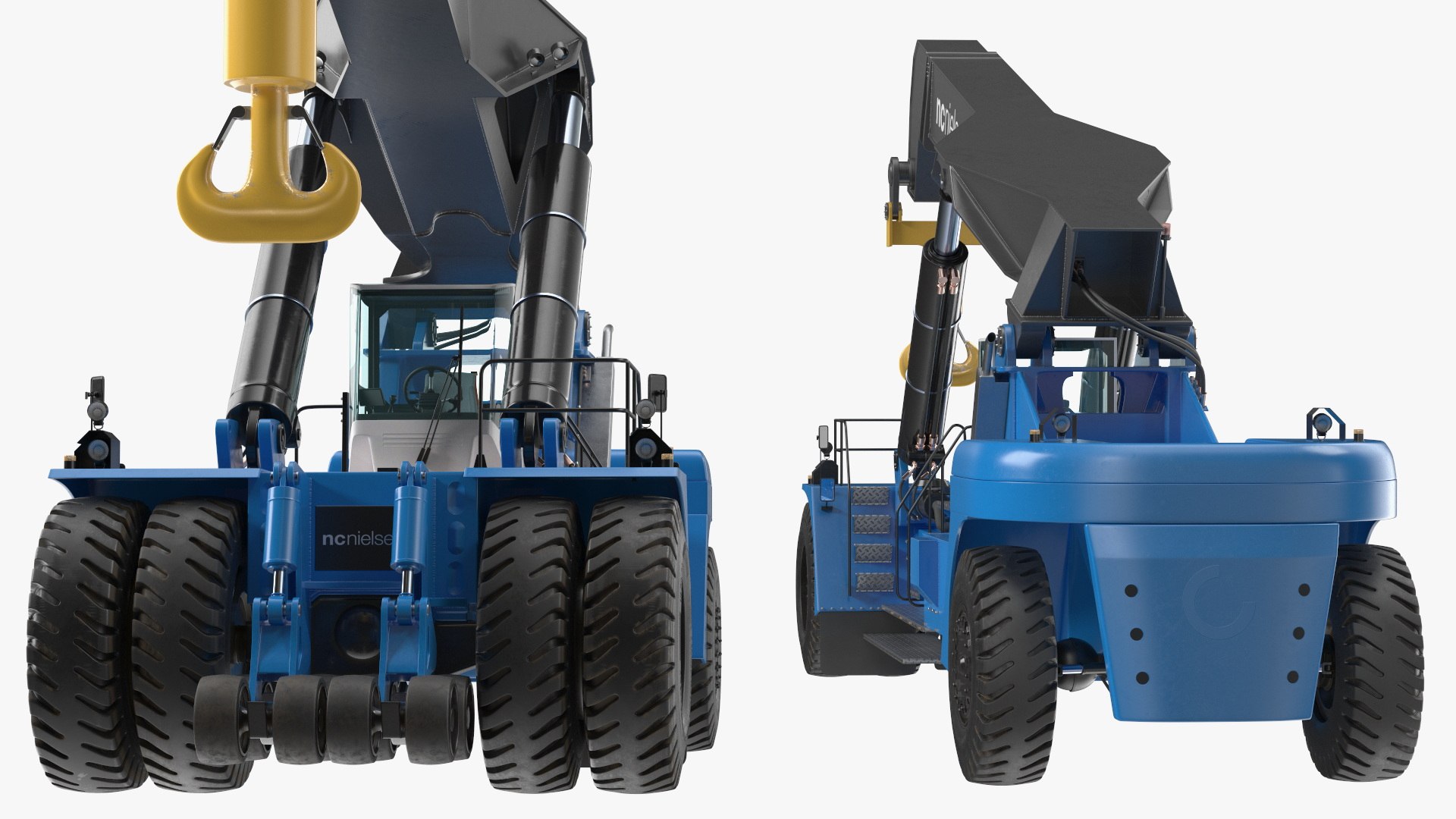 3D Reach Stacker Container Handler NC Nielsen Rigged For Maya ...