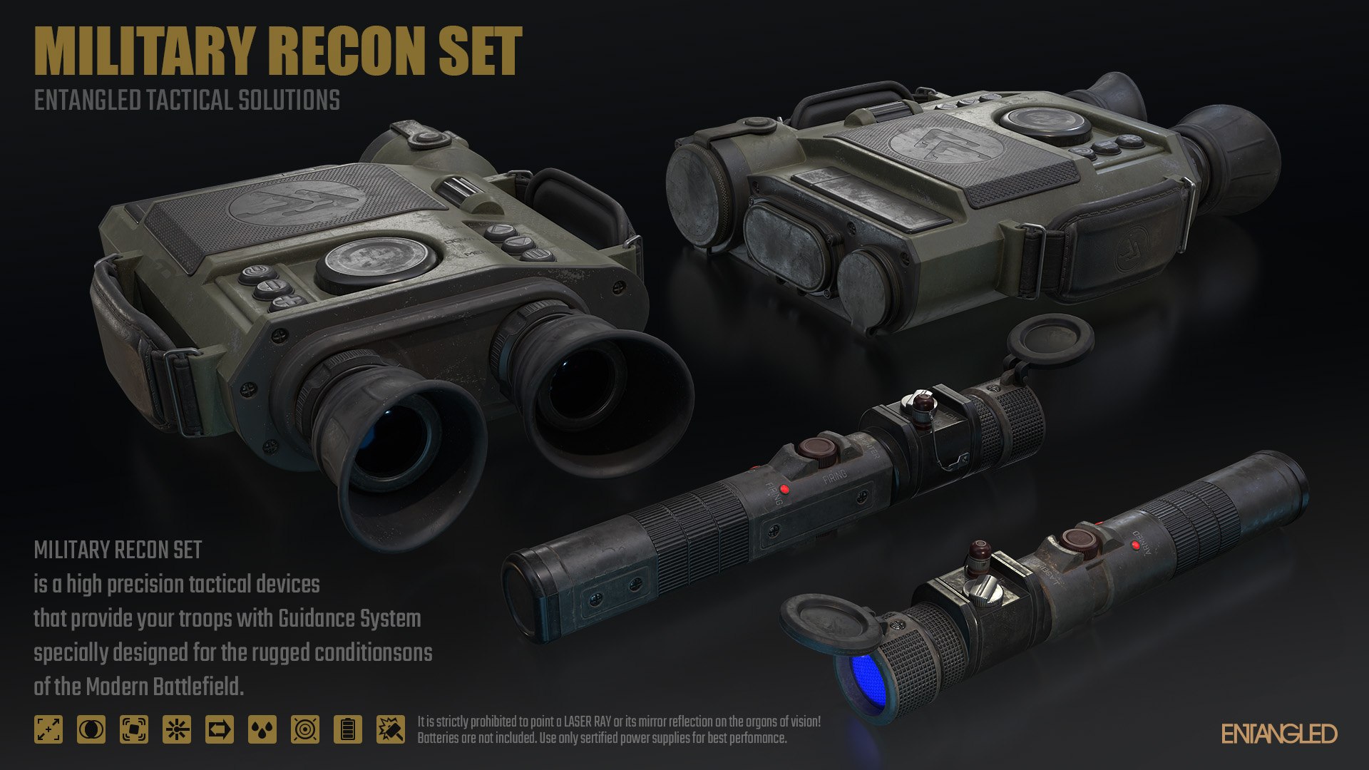 Military Recon Set - Binoculars And Laser Designator 3D - TurboSquid ...