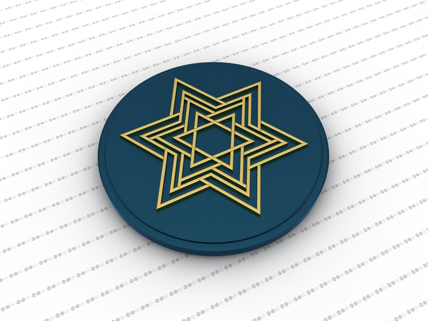 3D star david medallion model - TurboSquid 1416499