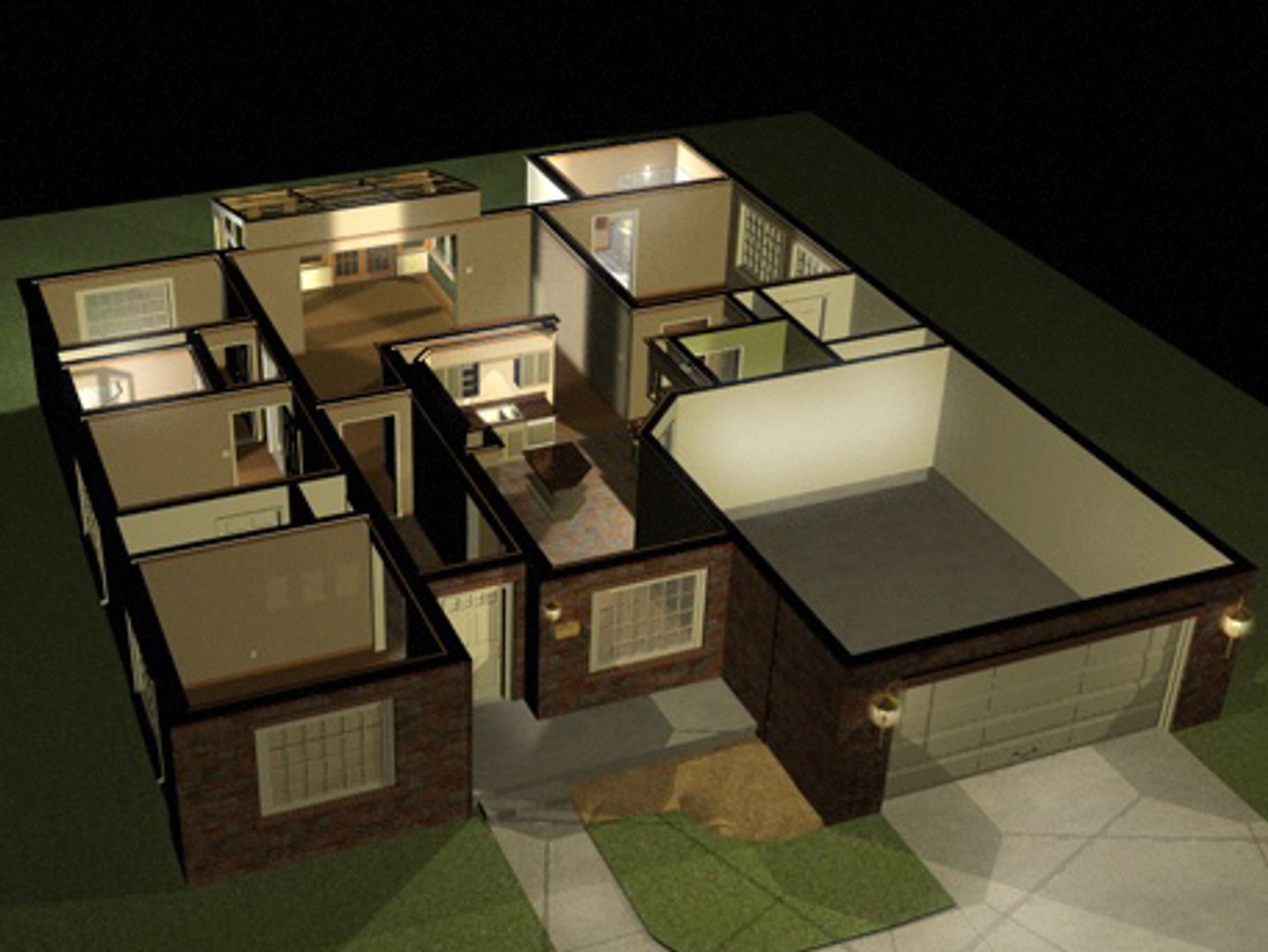 Maya Interior Country House 5