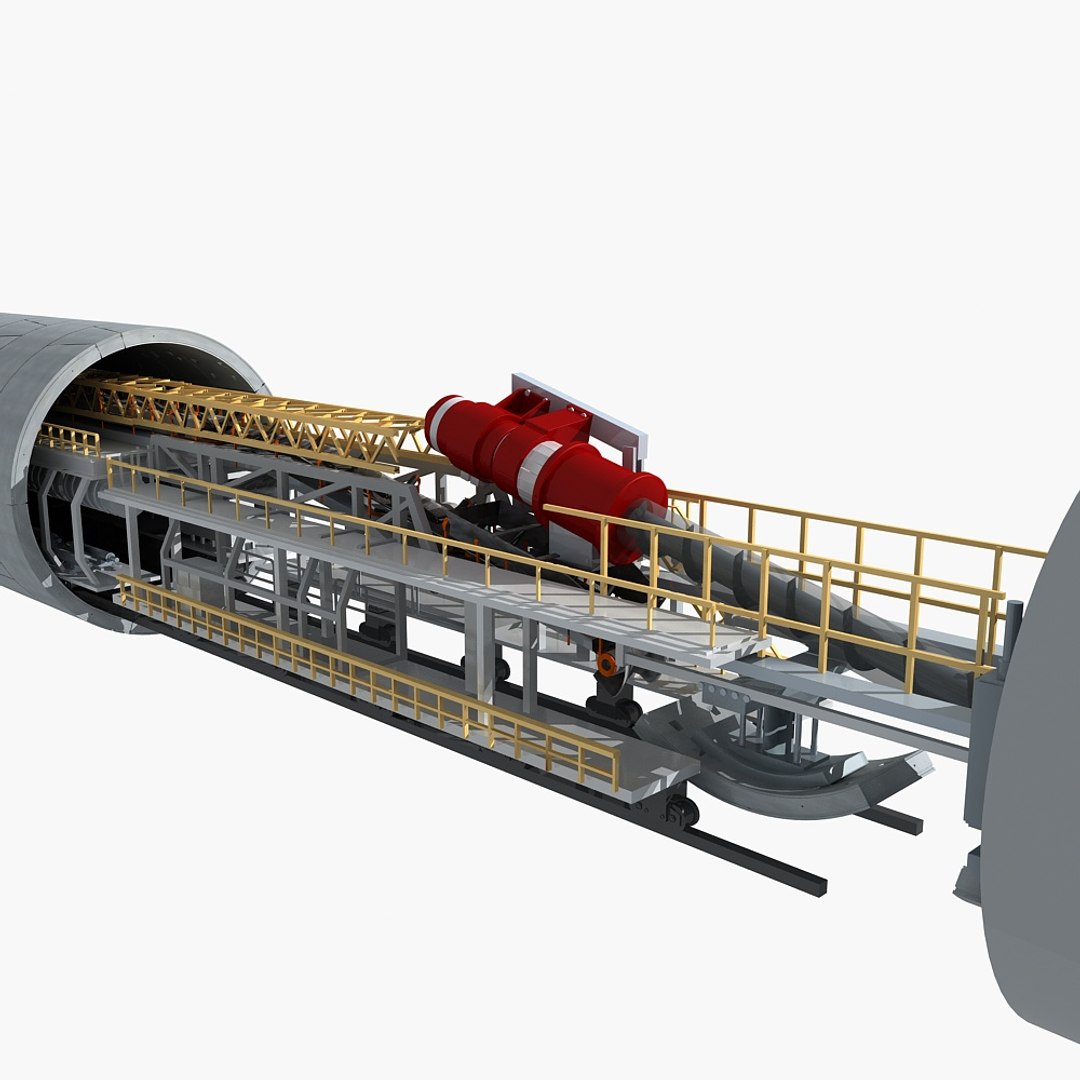 Tunnel boring machine tbm 3D model - TurboSquid 1380738