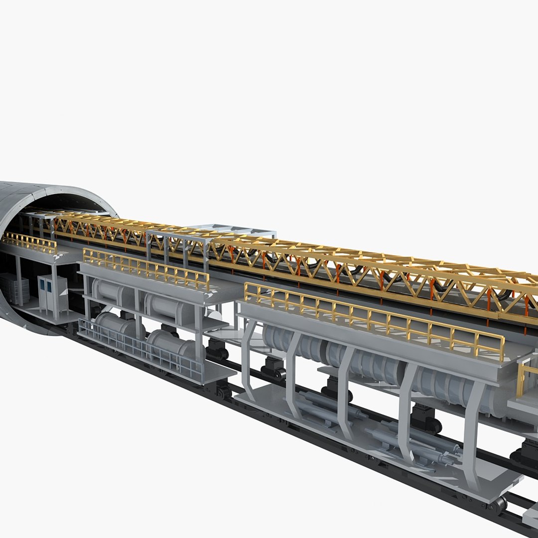 Tunnel boring machine tbm 3D model - TurboSquid 1380738