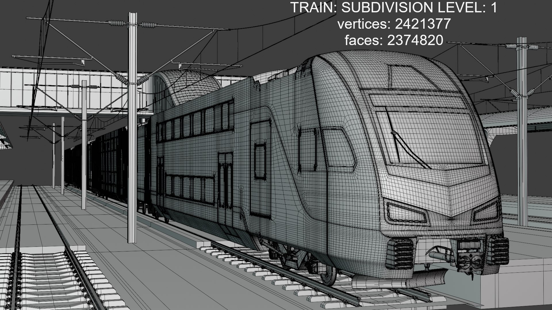 Station With Stadler Train USA II 3D Model - TurboSquid 2299100