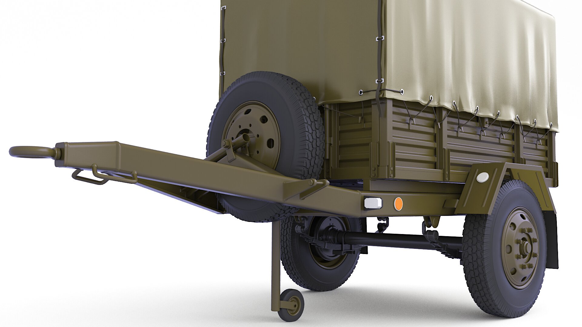 Cover Military Cargo Trailer 34 3D model - TurboSquid 1757291